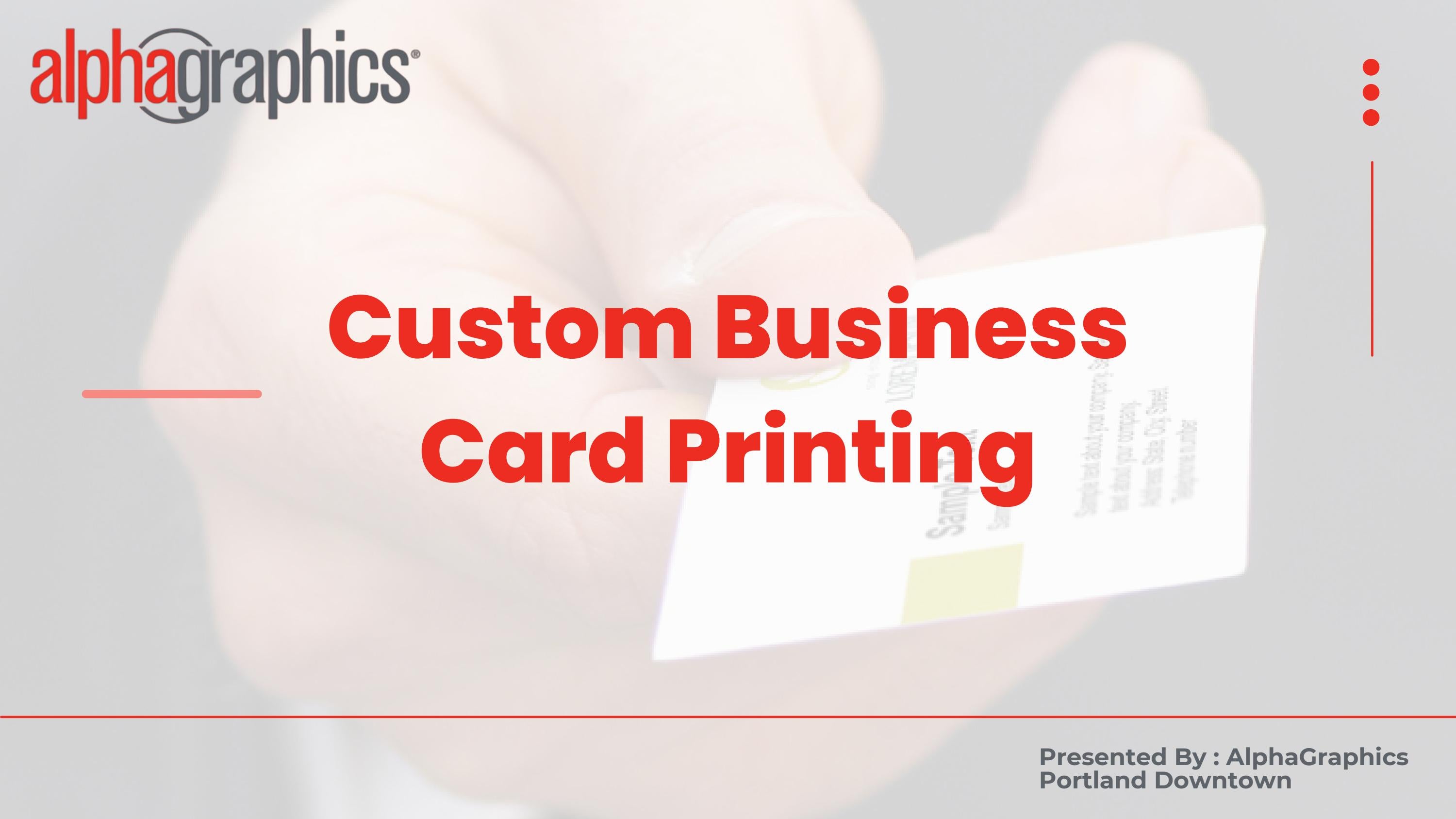 custom business card printing - AlphaGraphics Portland Downtown by ...