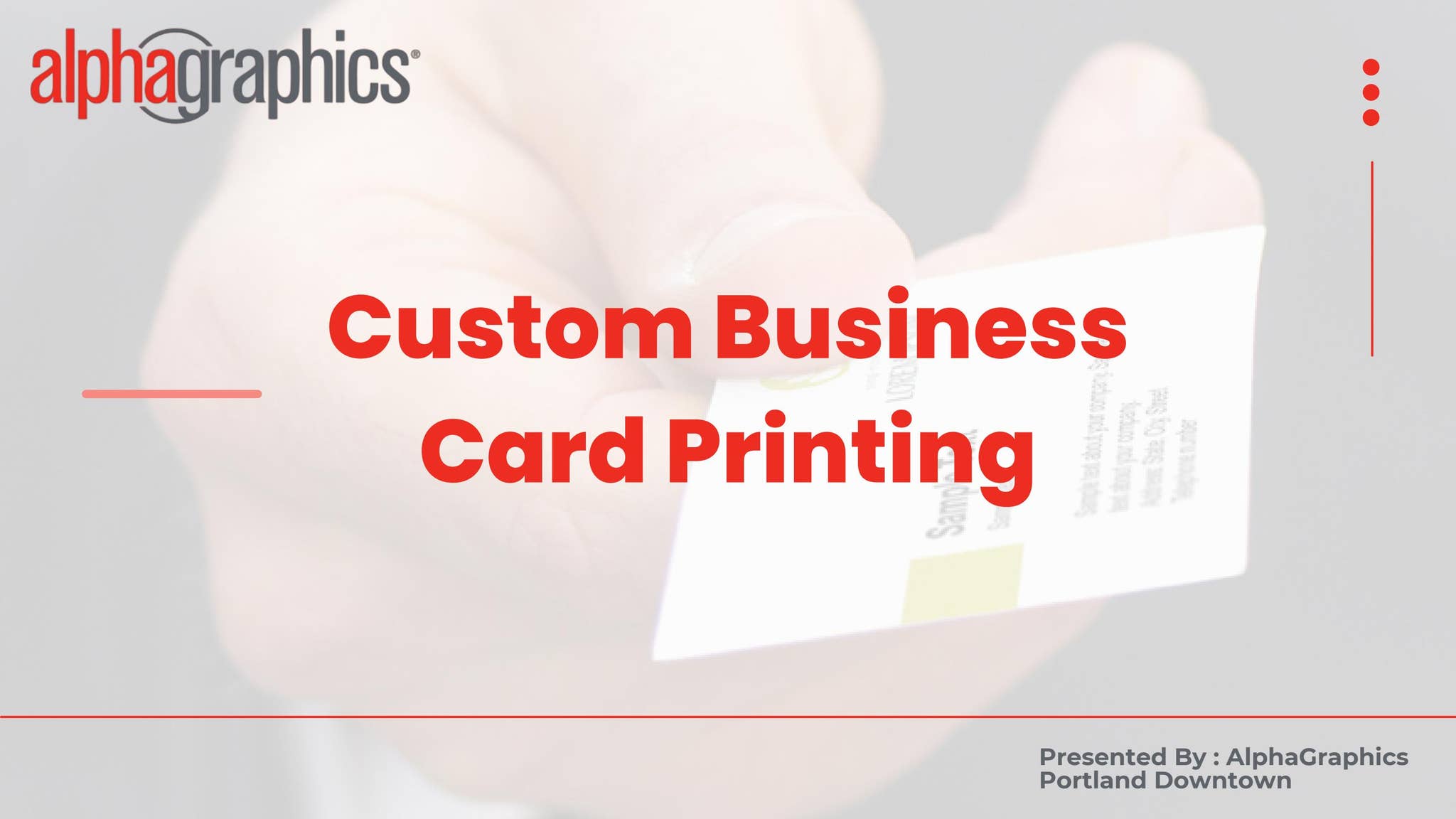 custom business card printing - AlphaGraphics Portland Downtown by ...