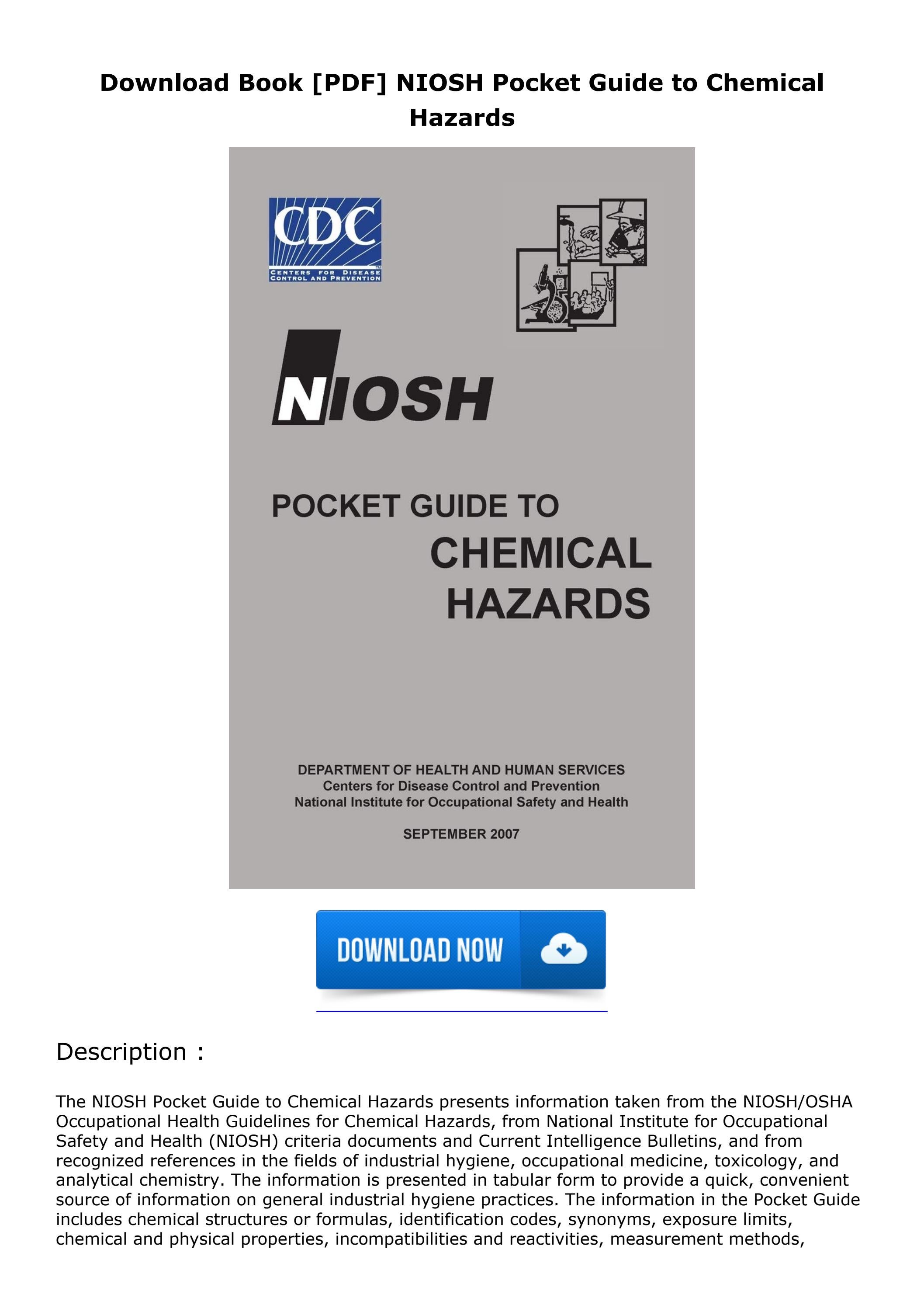 Niosh Pocket Guide Hydrogen Cyanide at Travis Poteete blog