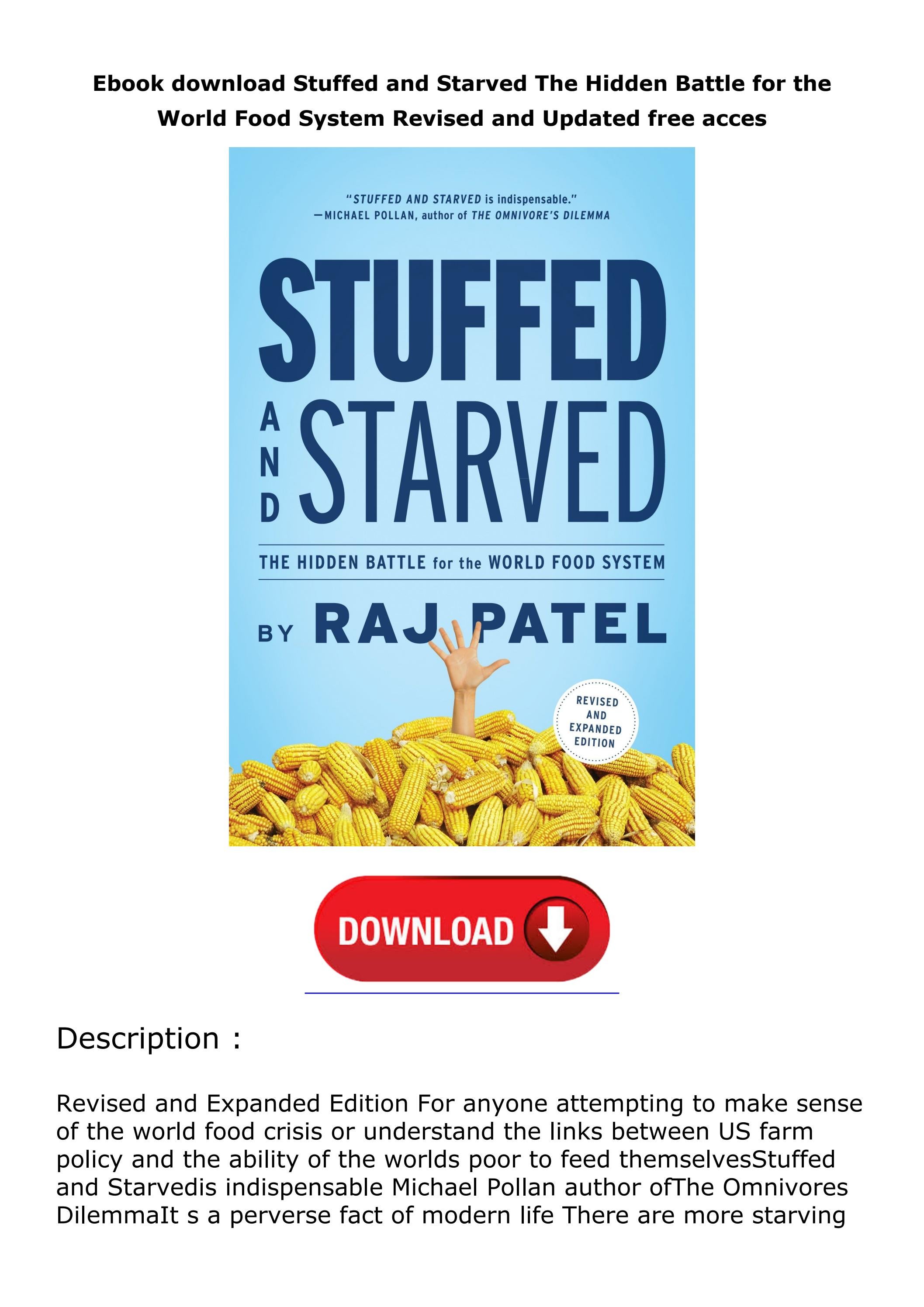 Download⚡ Stuffed and Starved The Hidden Battle for the World Food ...