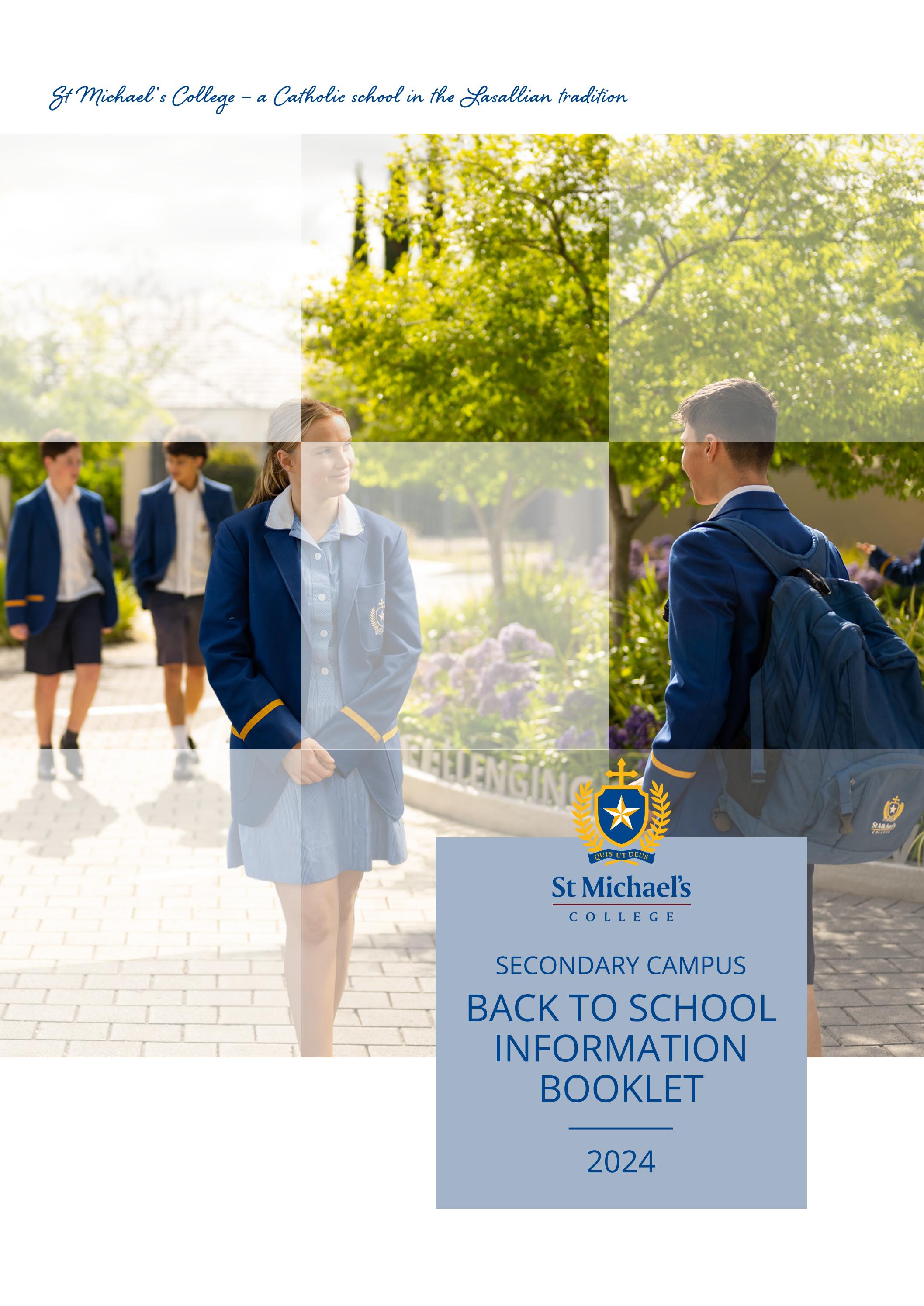 2024 Back to School Information Booklet by stmichaelscollegeadelaide ...