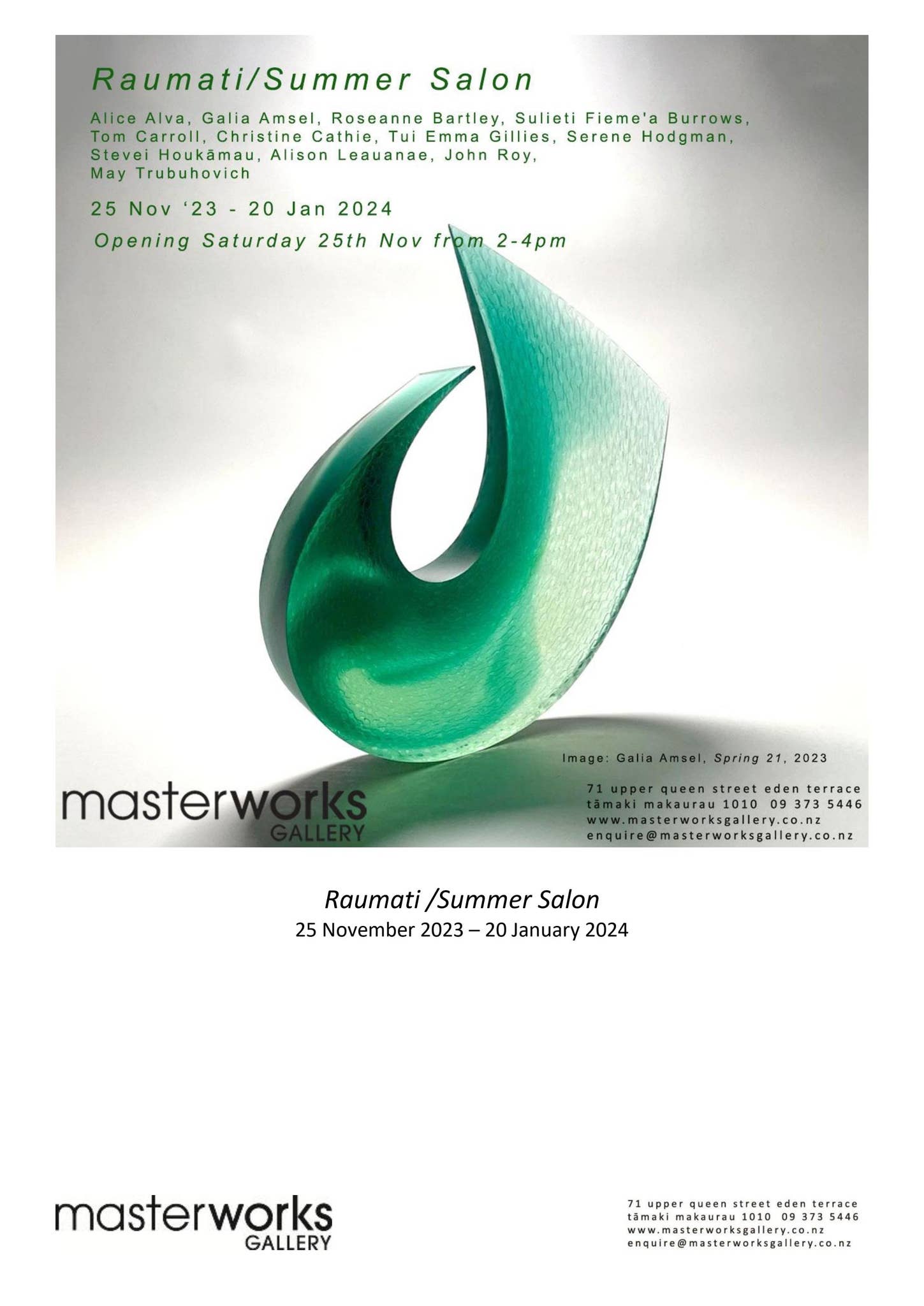 Raumati / Summer Salon e-catalogue 2023 by Masterworks Gallery - Issuu