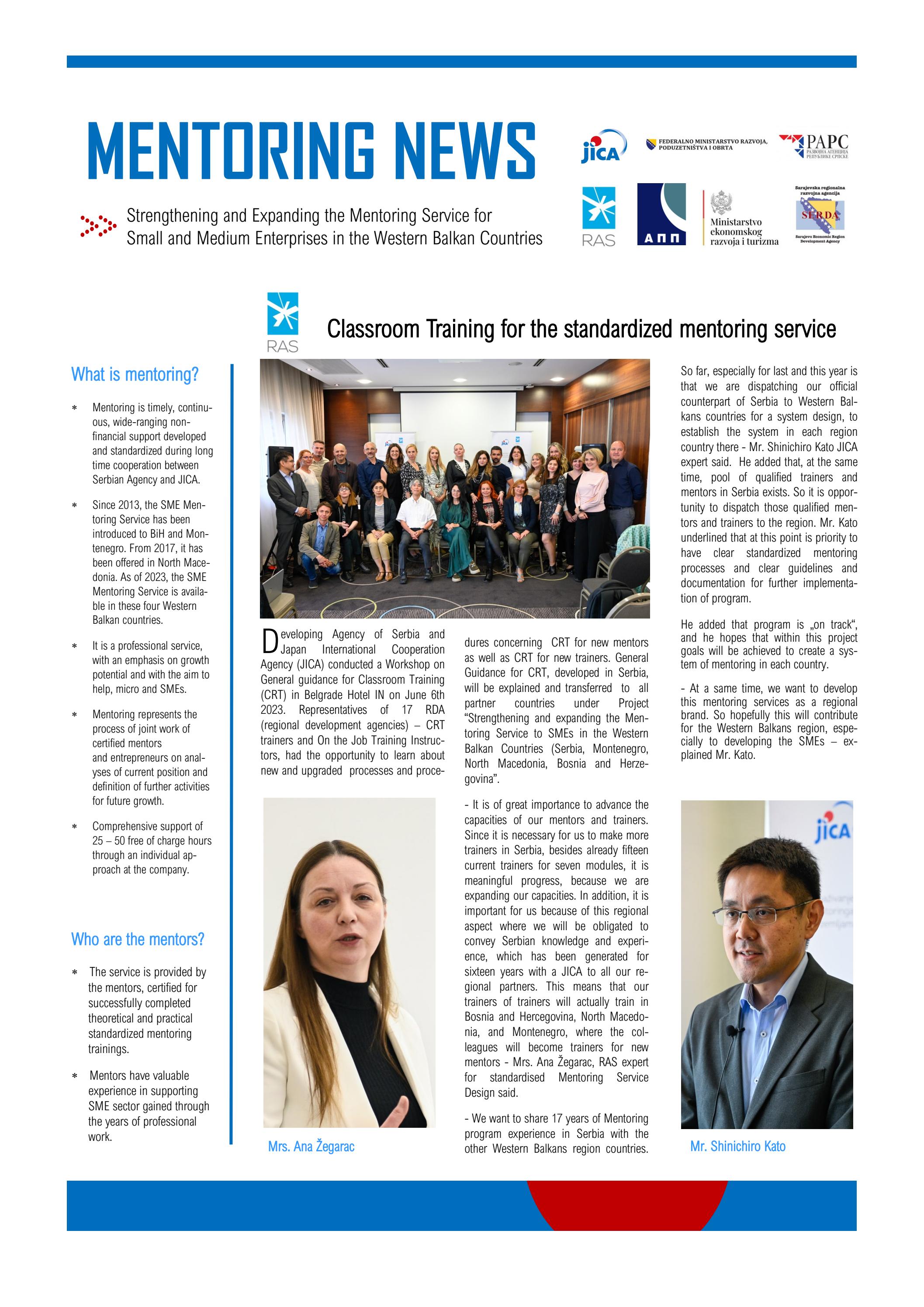 Newsletter on Mentoring Service in October 2023 by PR Summary of the ...