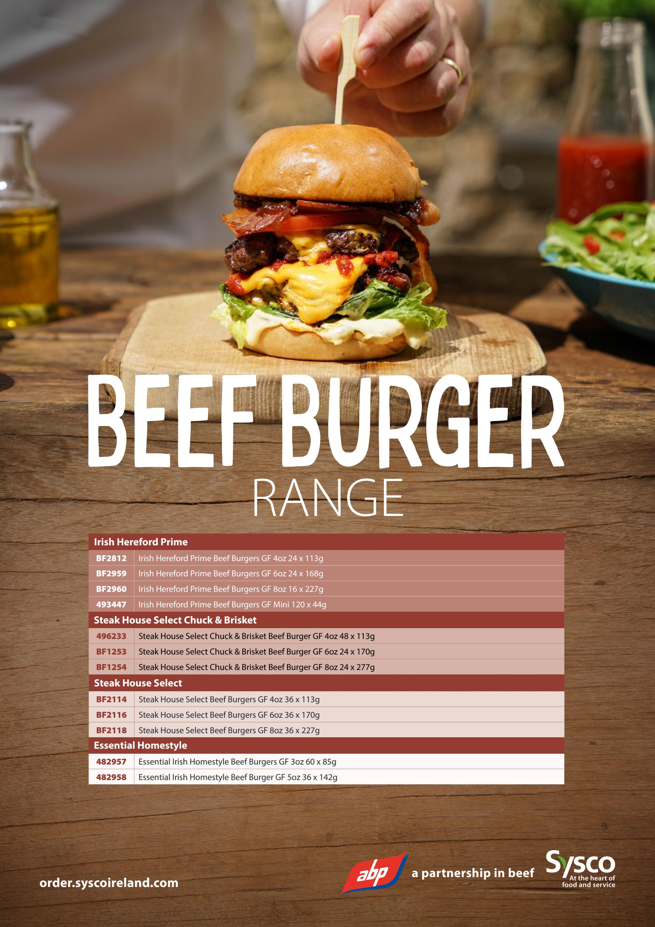 Sysco Burger Range by Sysco Ireland - Issuu