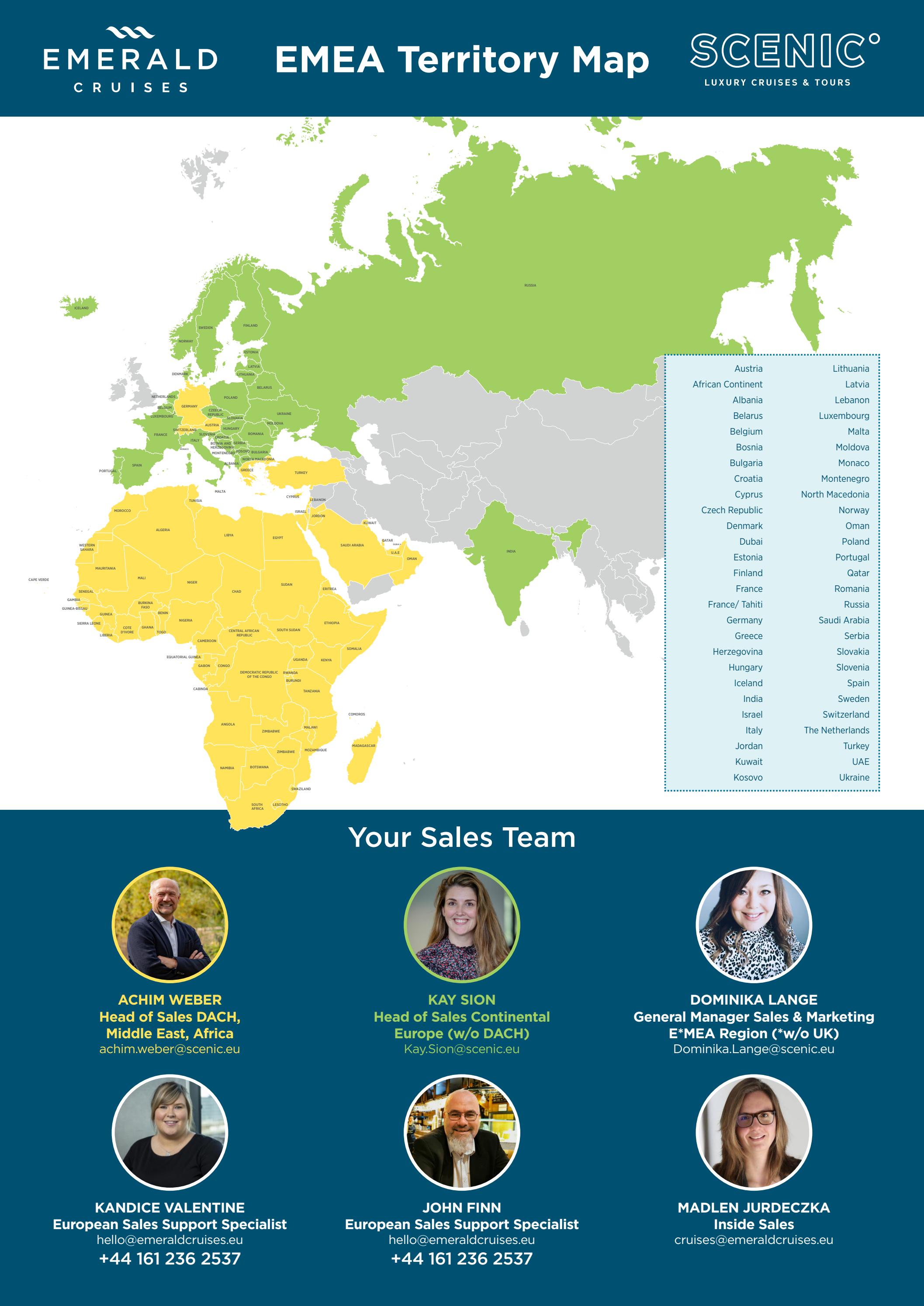 EMEA Trade Territories Map by EmeraldCruises - Issuu
