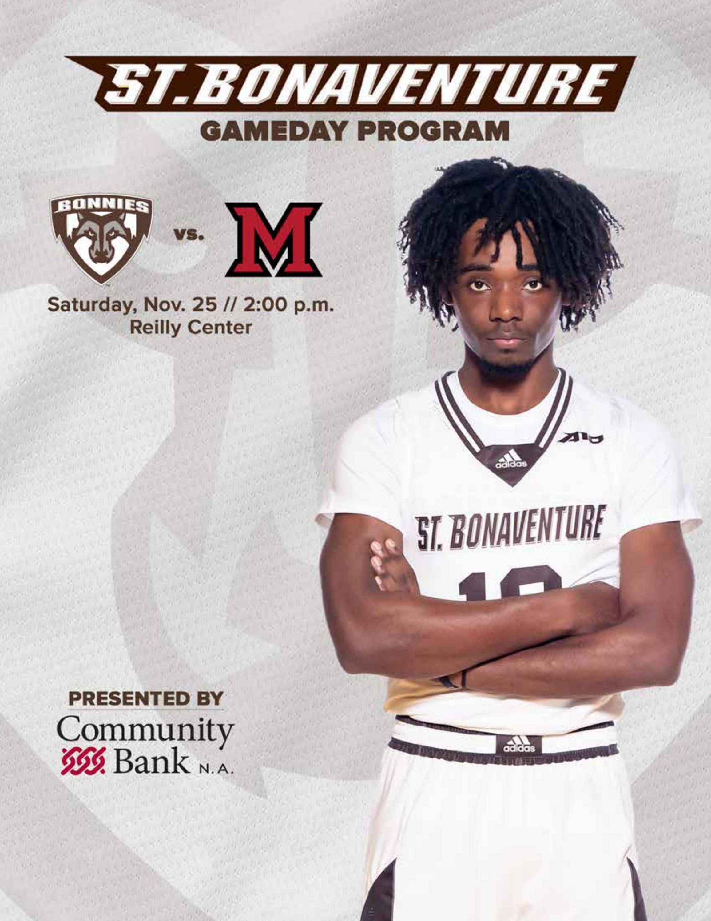 St. Bonaventure Basketball: Bonnies VS Miami Redhawks, Nov. 24th by ...