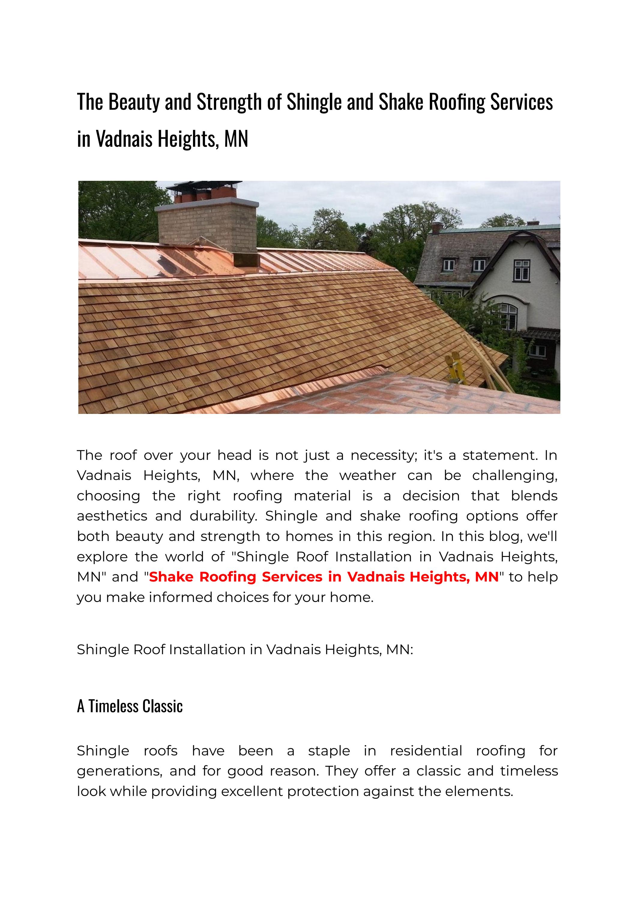 The Beauty and Strength of Shingle and Shake Roofing Services in ...