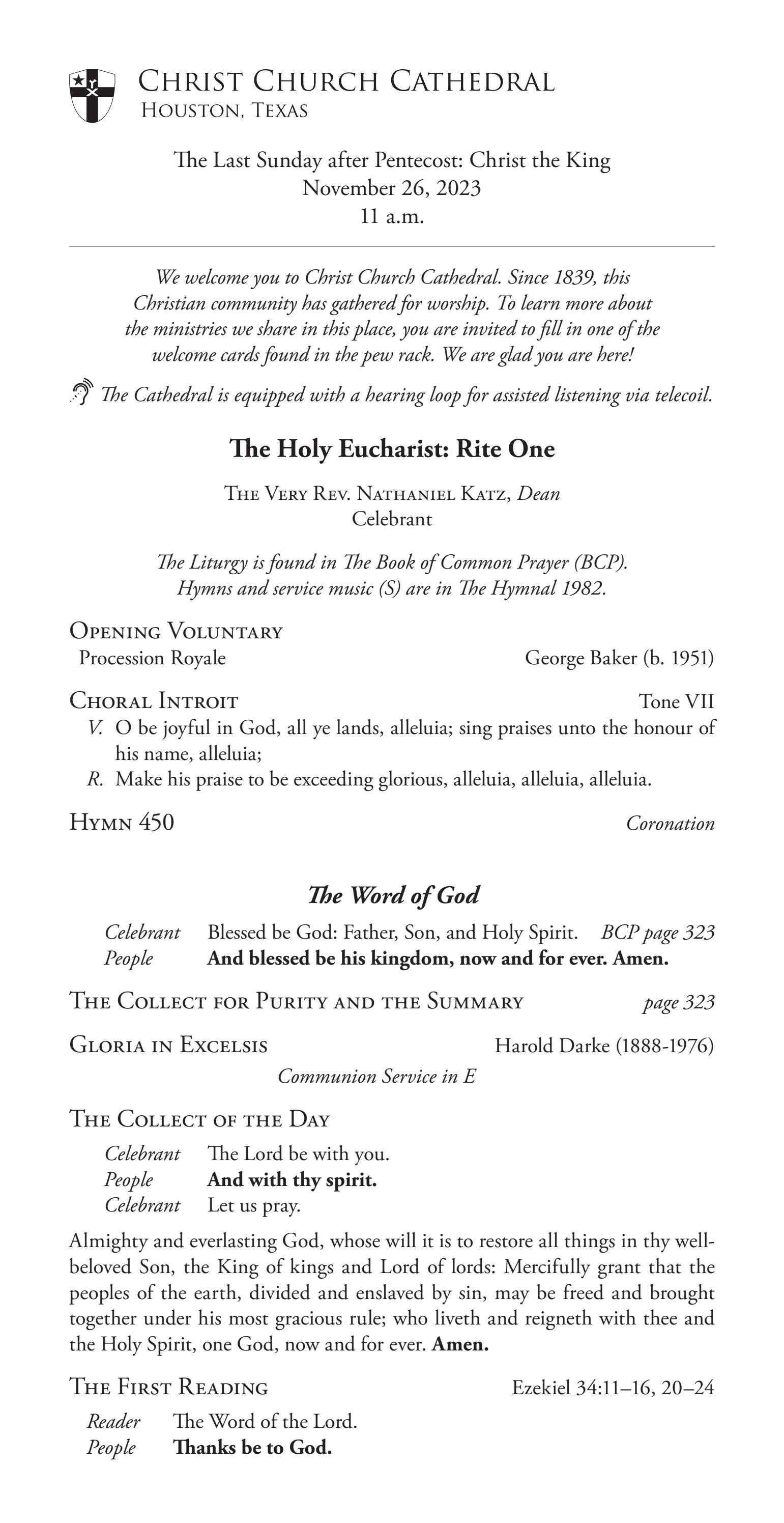 11 am leaflet 11/26/23 by Christ Church Cathedral - Issuu