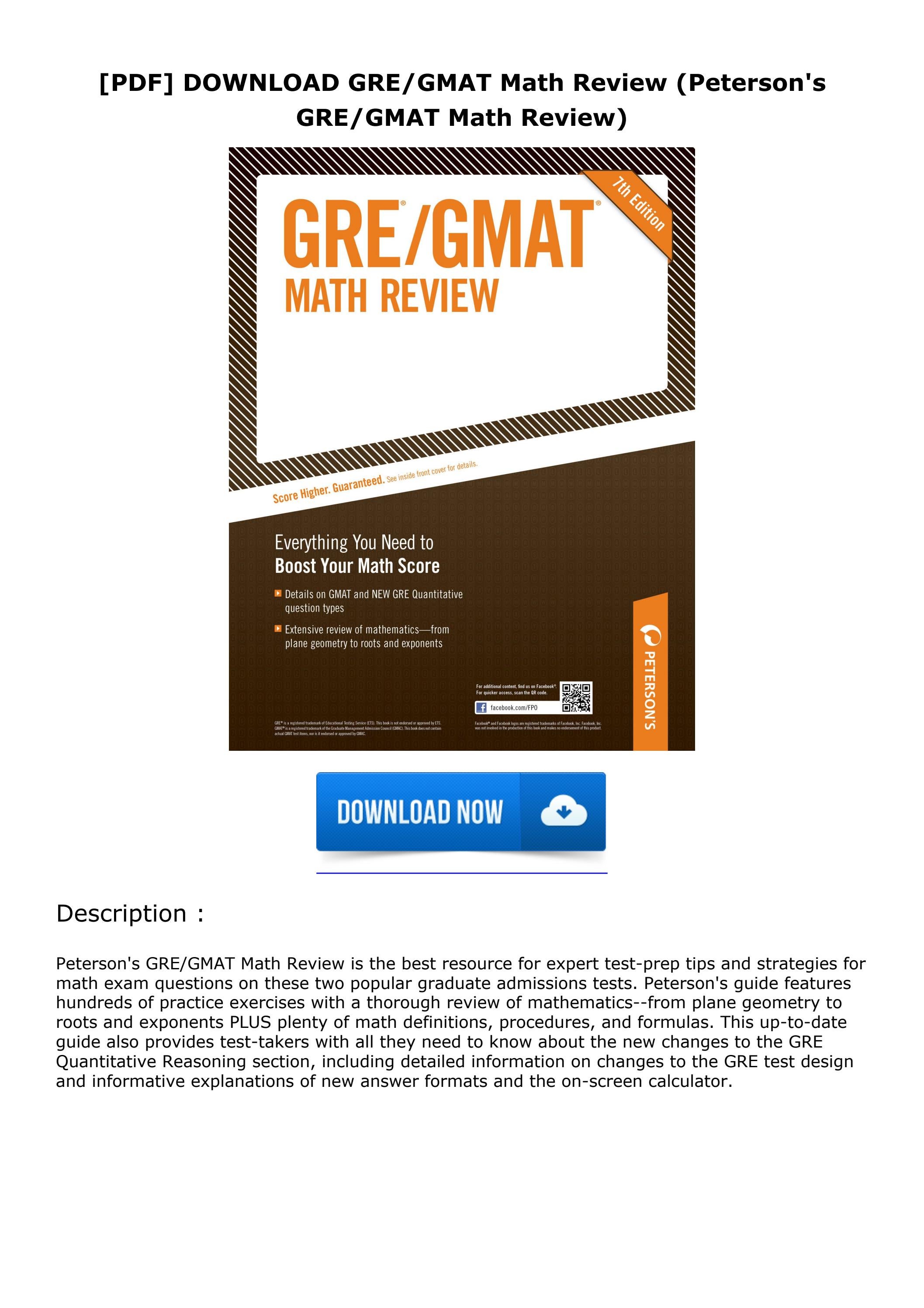 [PDF] Download GRE/GMAT Math Review (Peterson's GRE/GMAT Math Review ...