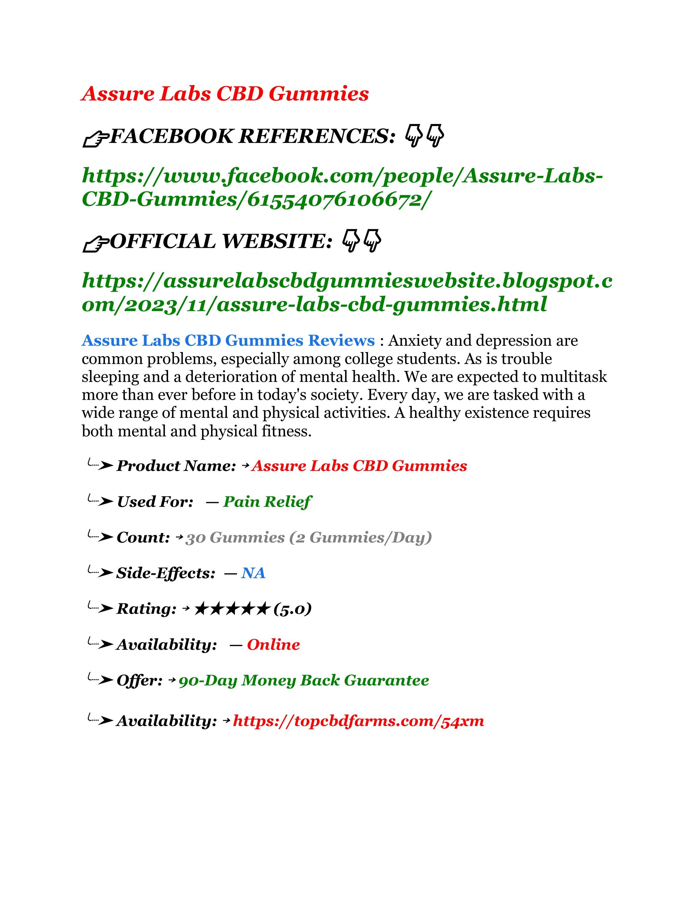 Assure Labs CBD Gummies Hoax or legit? Must Read Reviews & Cost! by ...