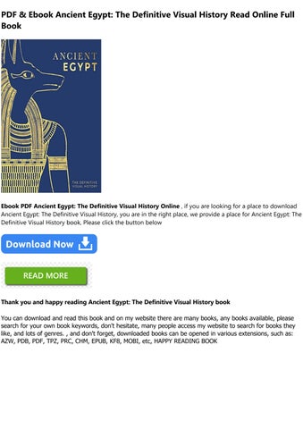 [PDF] D.O.W.N.L.O.A.D Ancient Egypt: The Definitive Visual History TXT ...