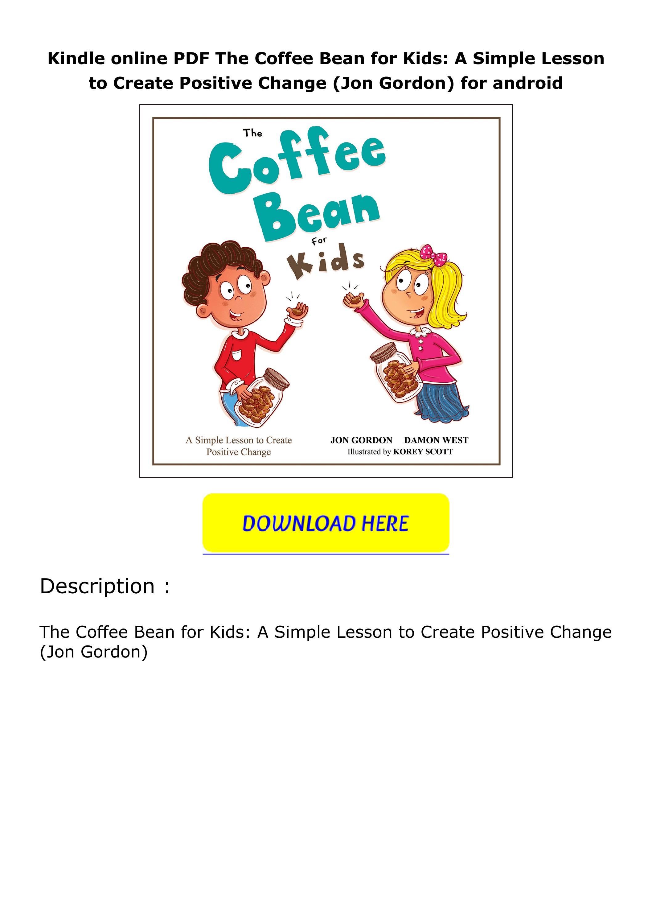 Kindle online PDF The Coffee Bean for Kids: A Simple Lesson to Create ...