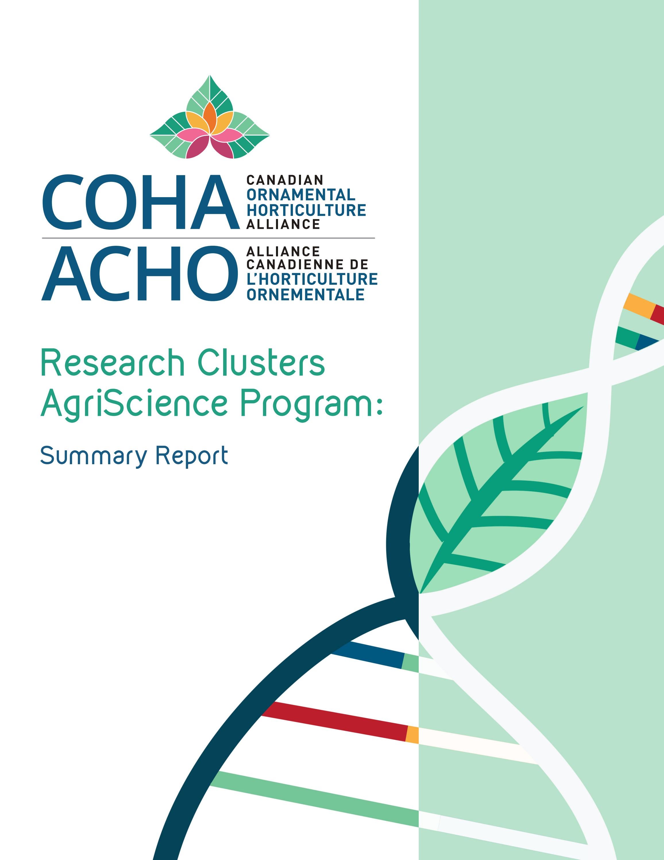 COHA - Research Clusters AgriScience Program Summary Report by NIVA Inc ...