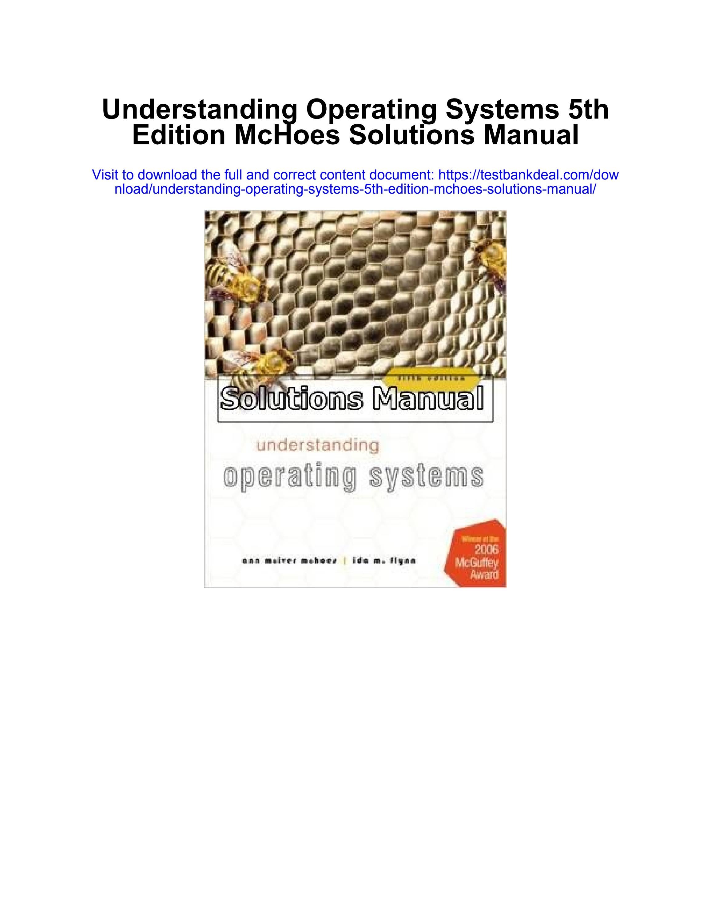 Understanding operating systems 5th edition mchoes solutions manual by ...