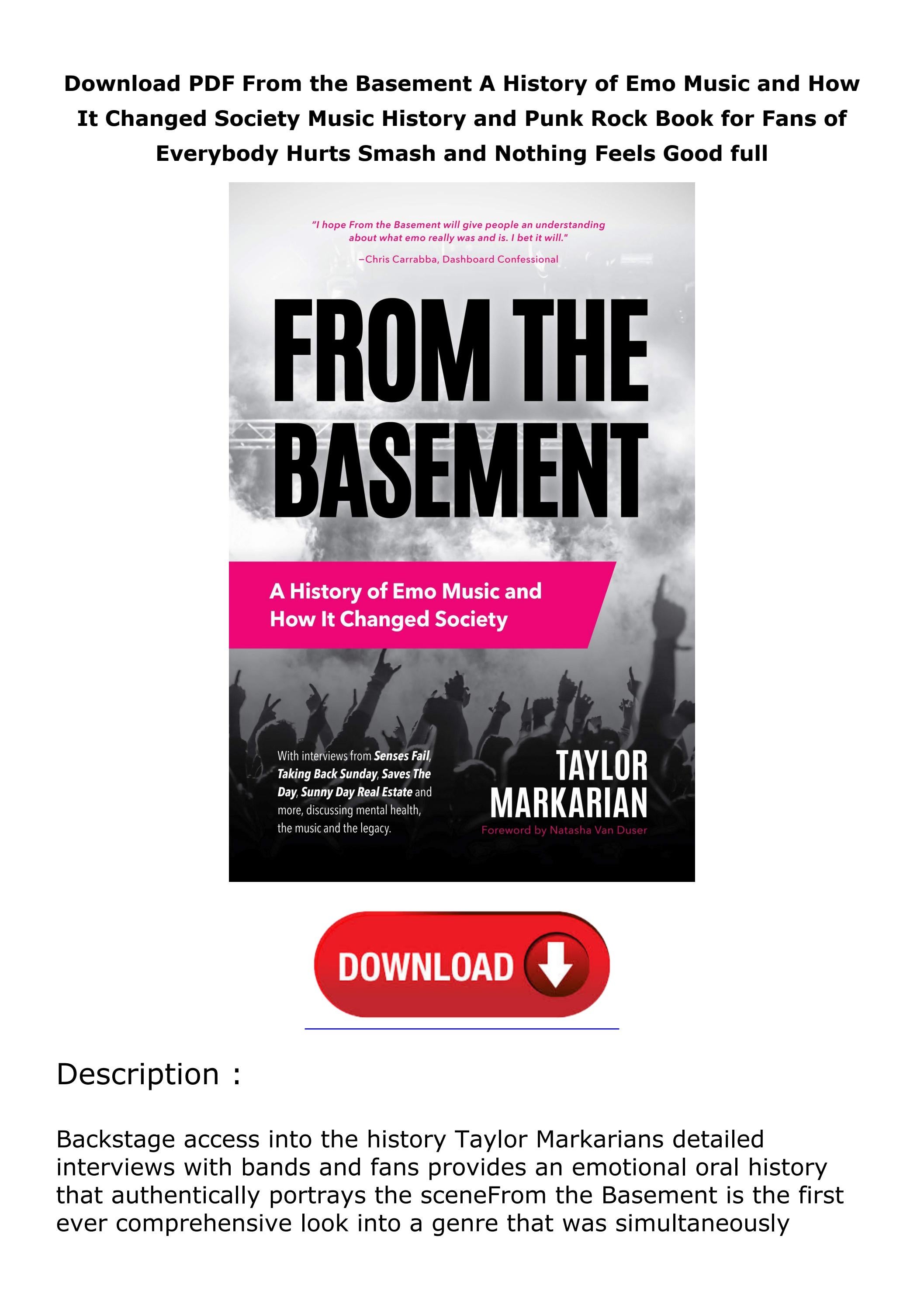 Download⚡PDF From the Basement A History of Emo Music and How It ...