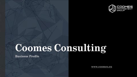 Coomes Consulting by Christopher Coomes - Issuu
