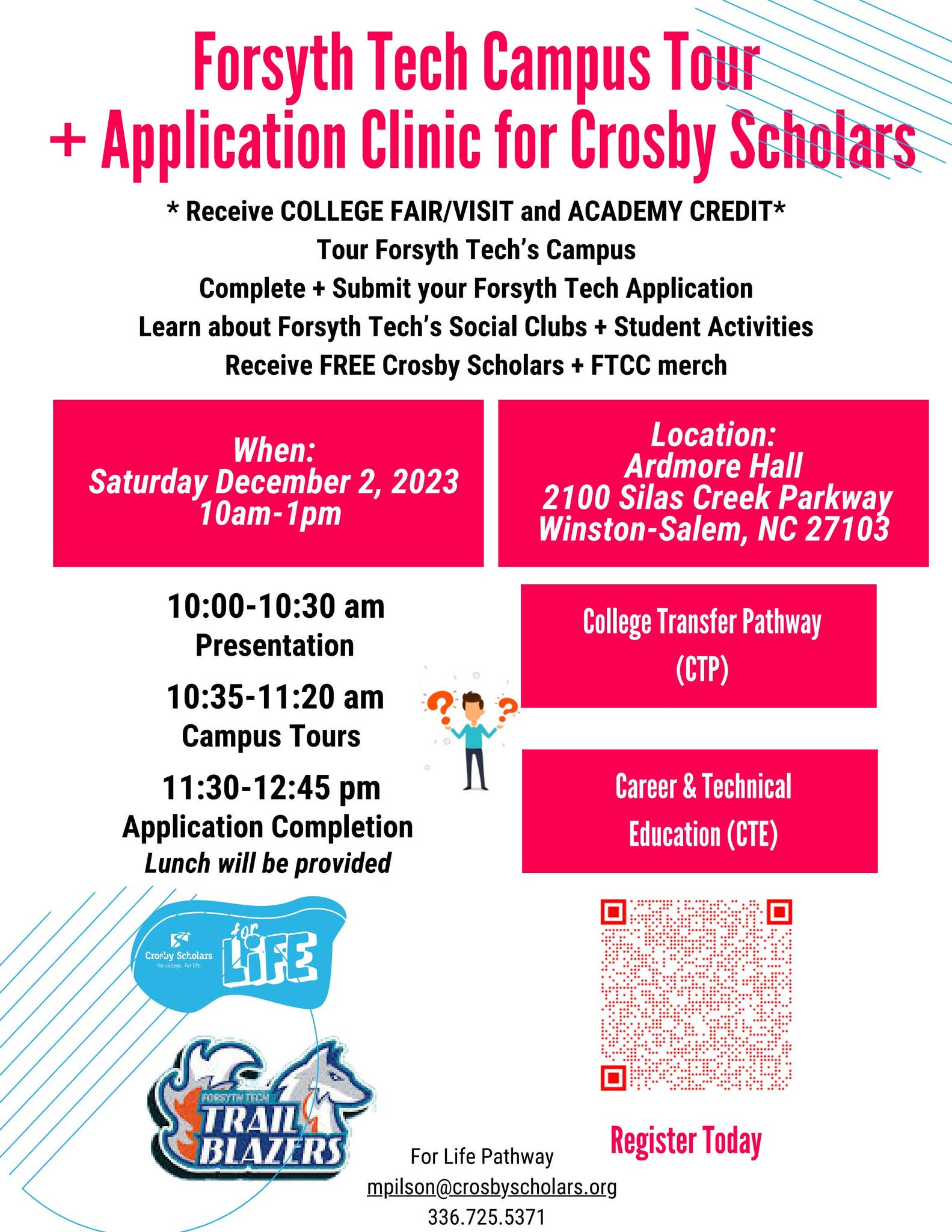 Forsyth Tech Campus Tour + Application Clinic: Class of 2024 by Crosby ...