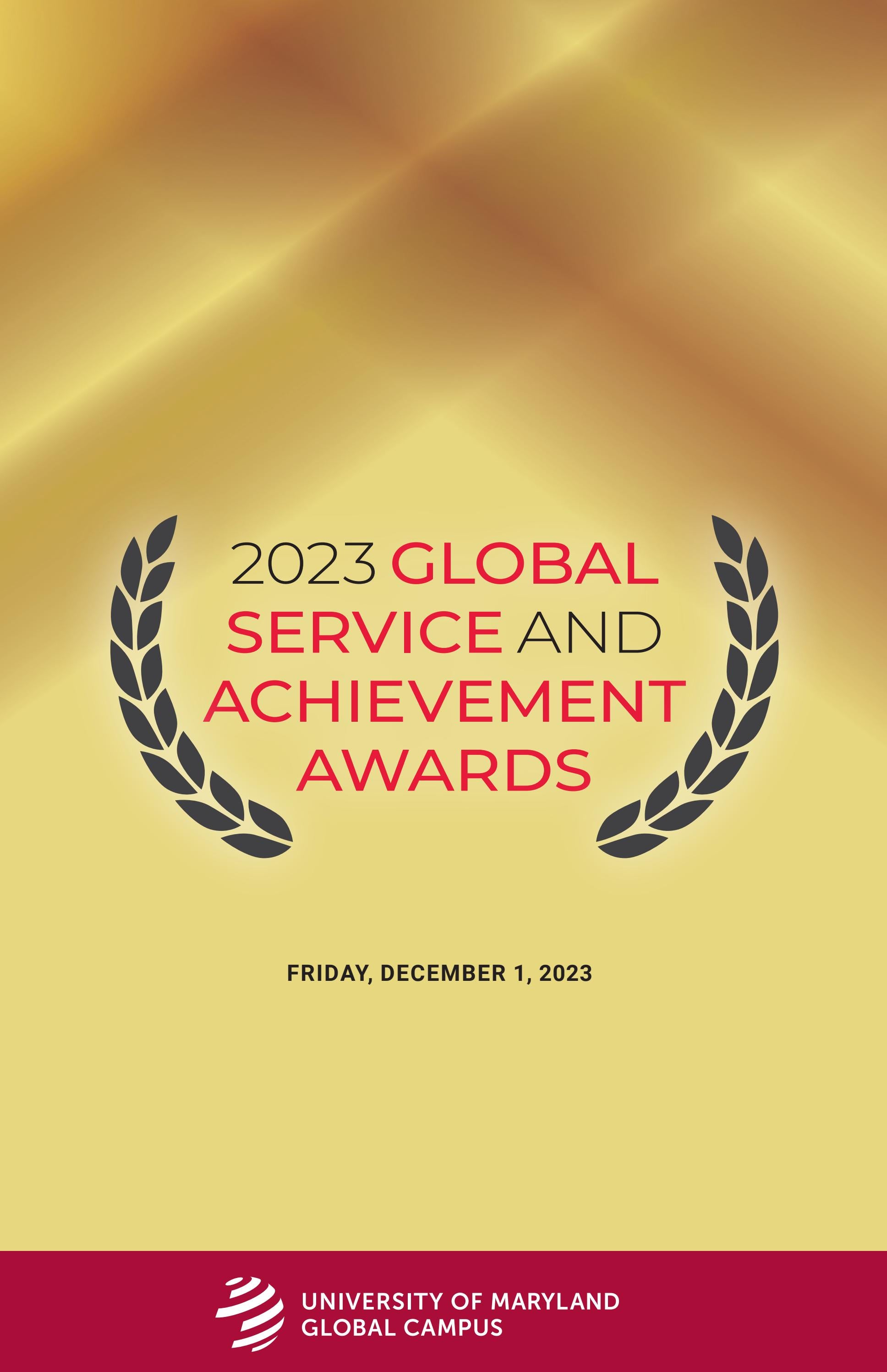 UMGC 2023 Global Service and Achievement Awards Program by University ...