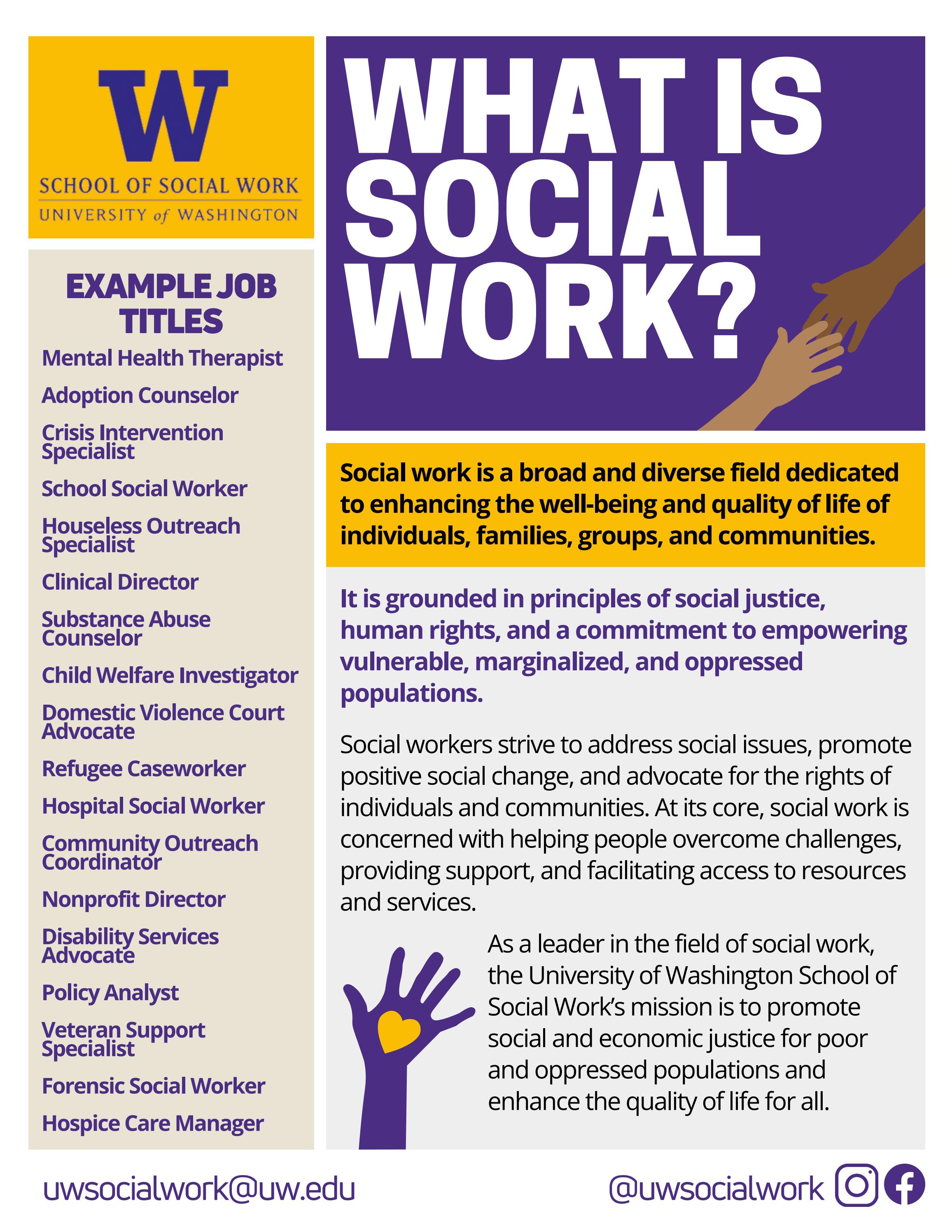 What is Social Work? by UW School of Social Work - Issuu