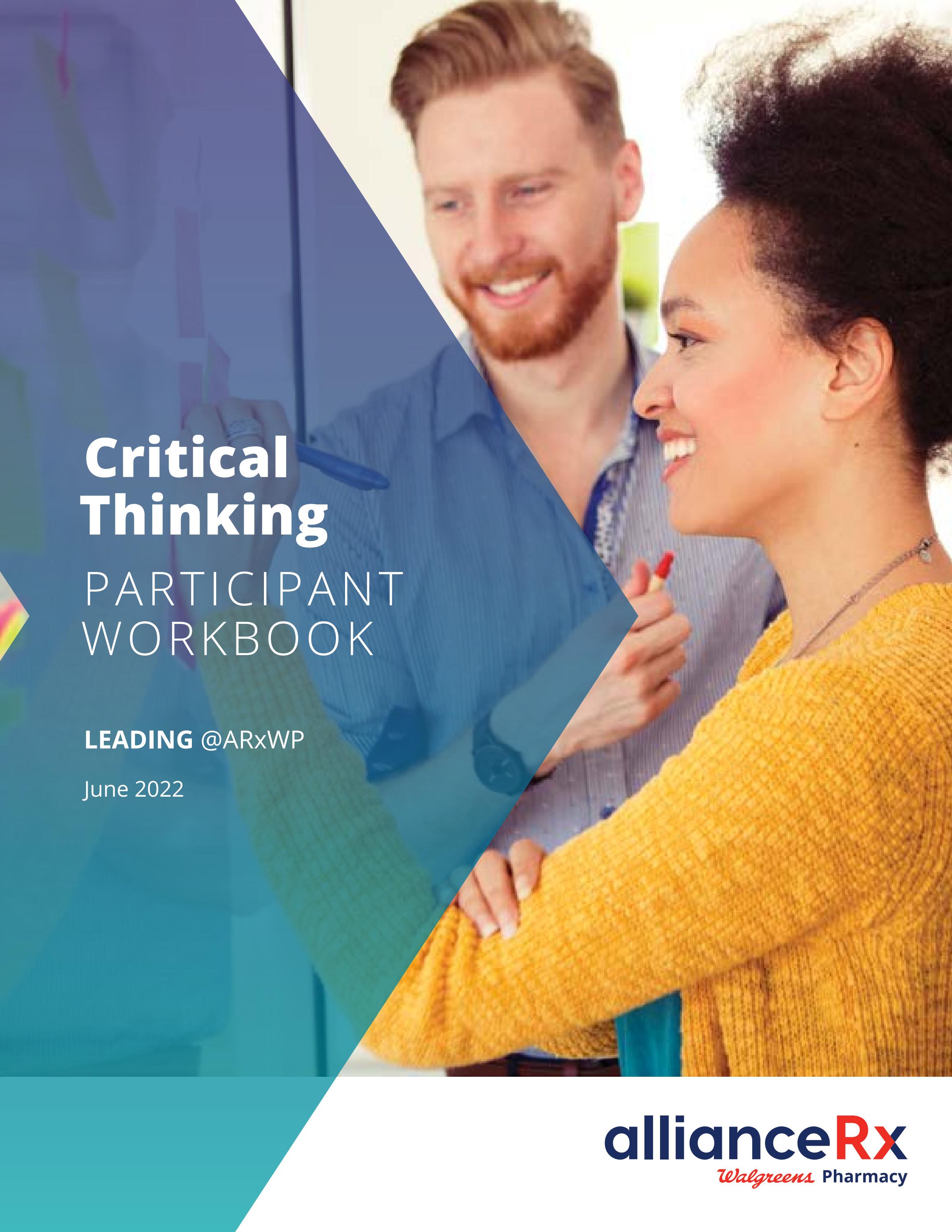 AllianceRx Walgreens Pharmacy 2022 Building Critical Thinking Training ...