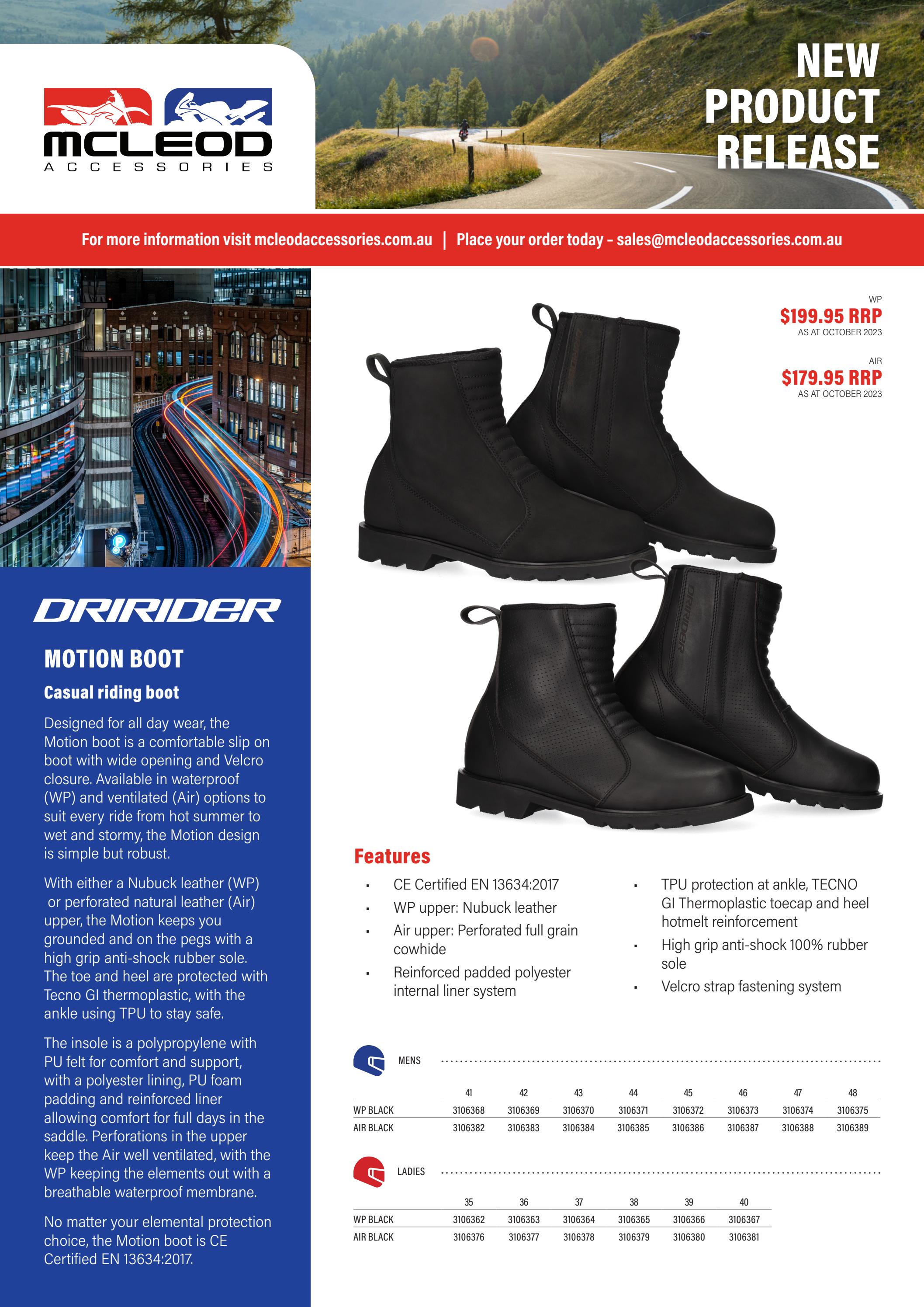 NPR - Dririder - Motion Boots by McLeod Accessories - Issuu