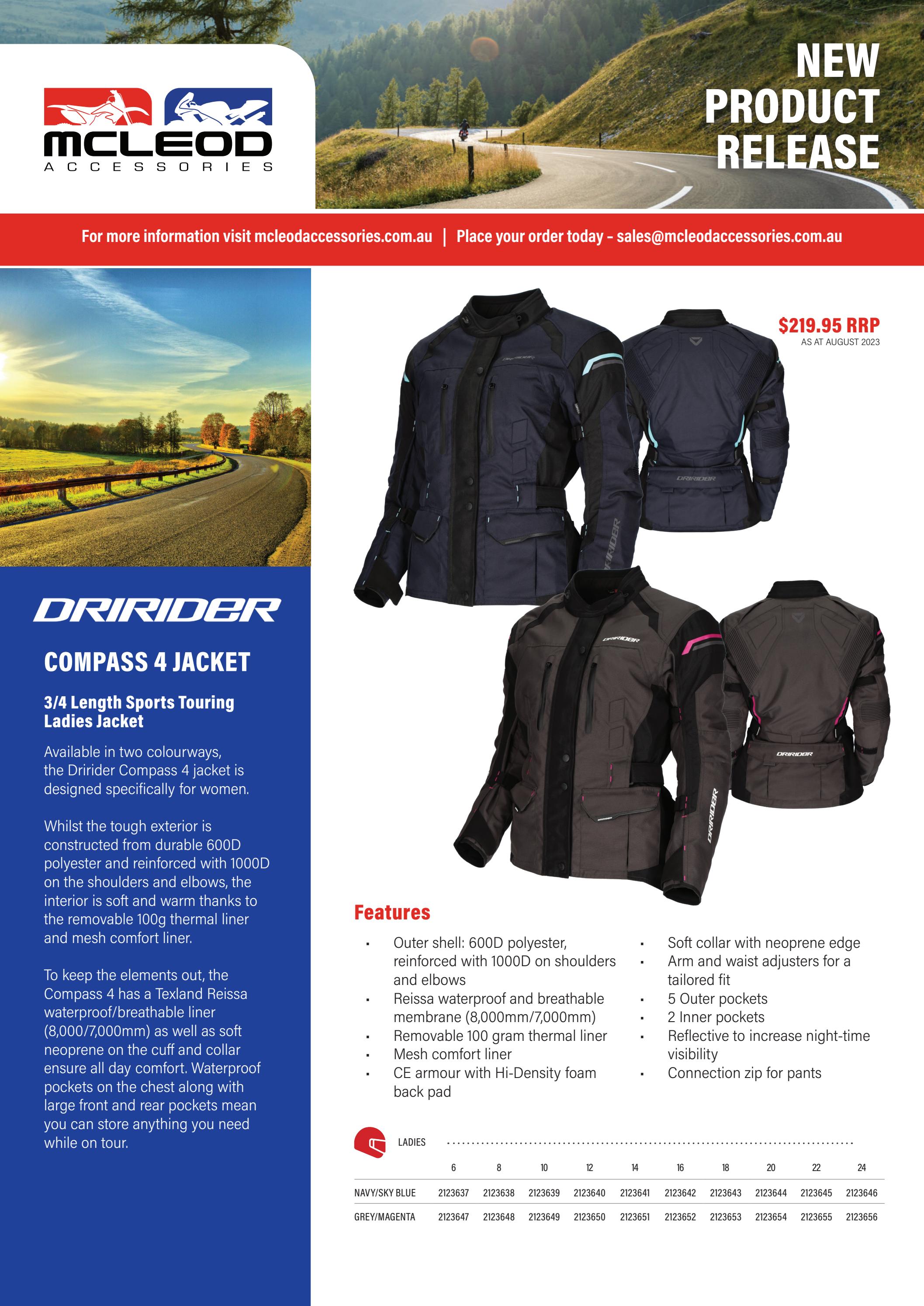 NPR - Dririder - Compass 4 Ladies Jacket by McLeod Accessories - Issuu