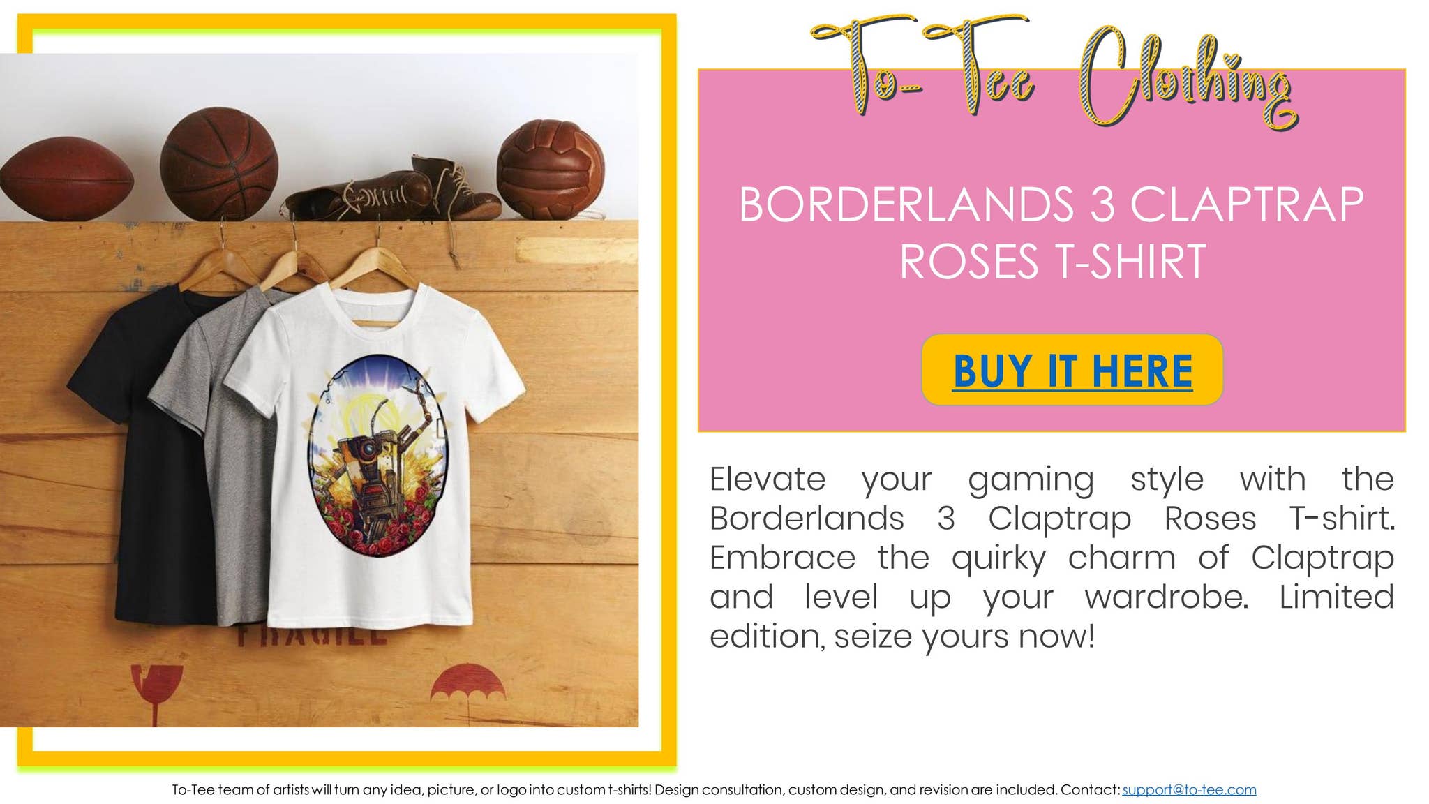 Borderlands 3 Claptrap Roses T-shirt by dragonballtshirtcom - Issuu