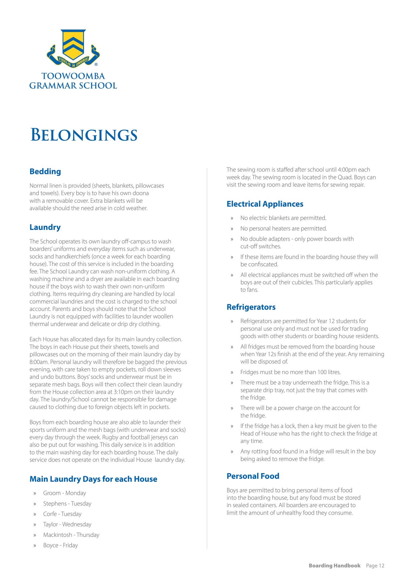 TGS School Handbook - Boarding by toowoombagrammarschool - Issuu
