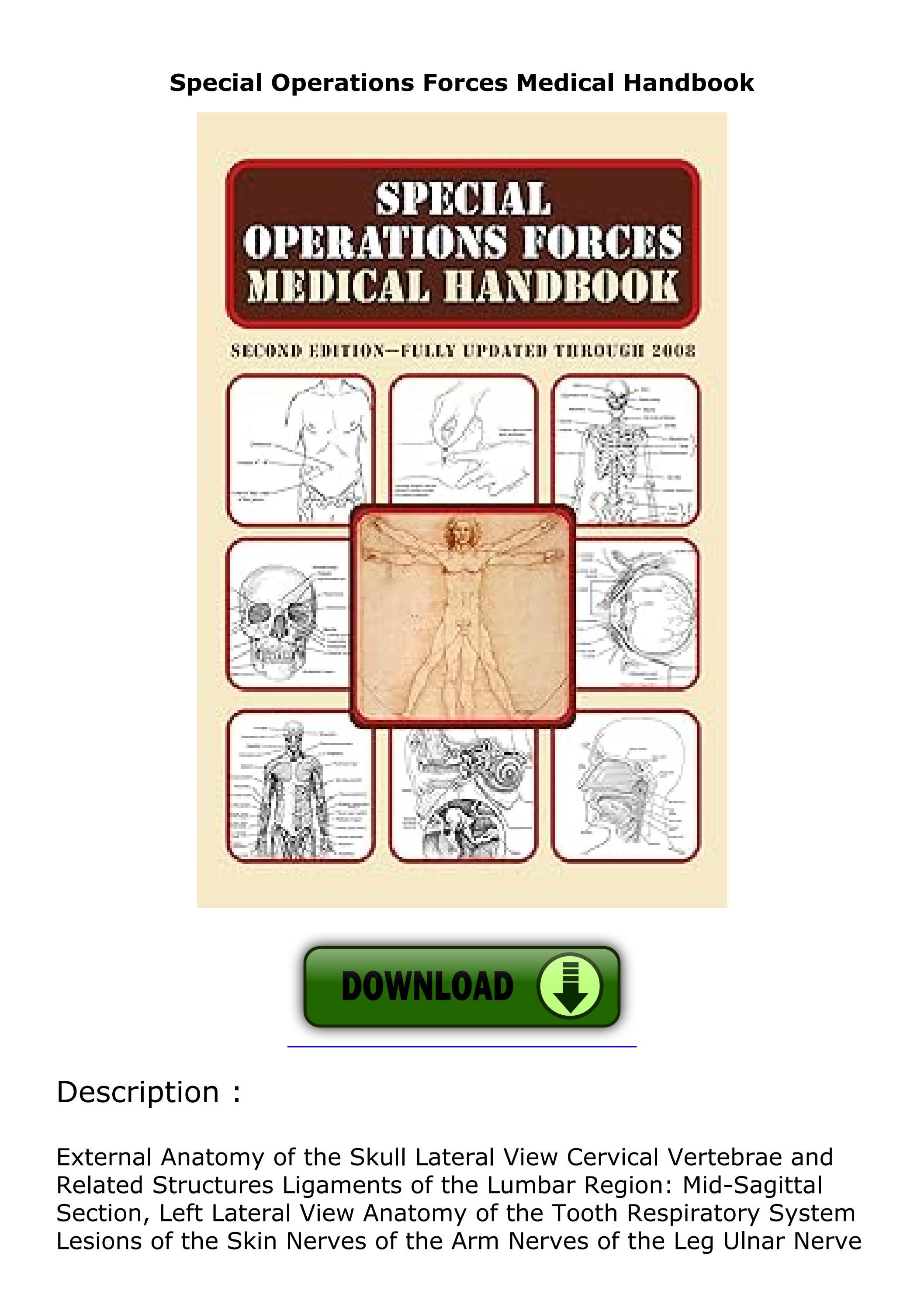 PDF ️Download ️ Special Operations Forces Medical Handbook by ...