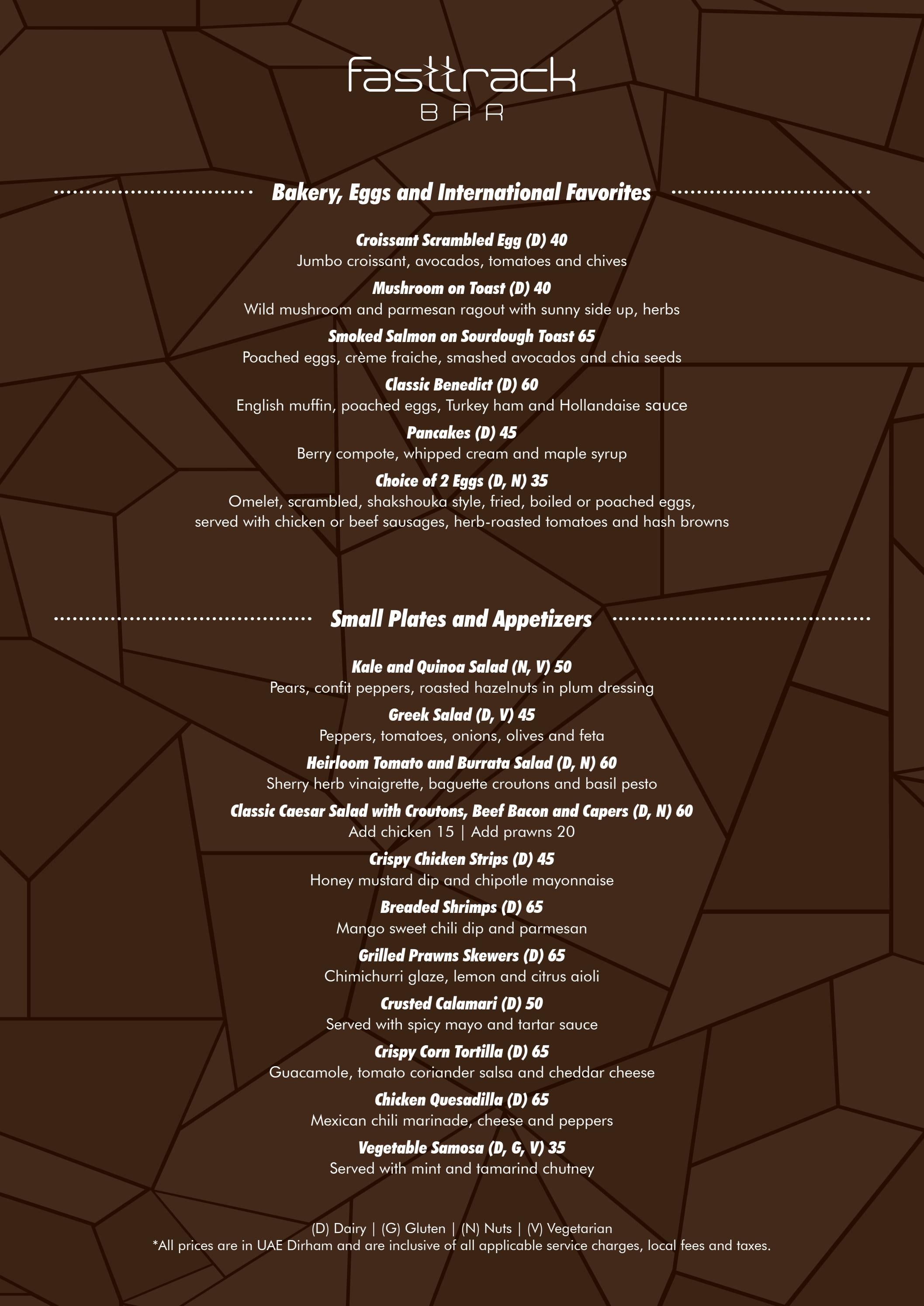 Fasttrack Menu by Yas Plaza Hotels - Issuu