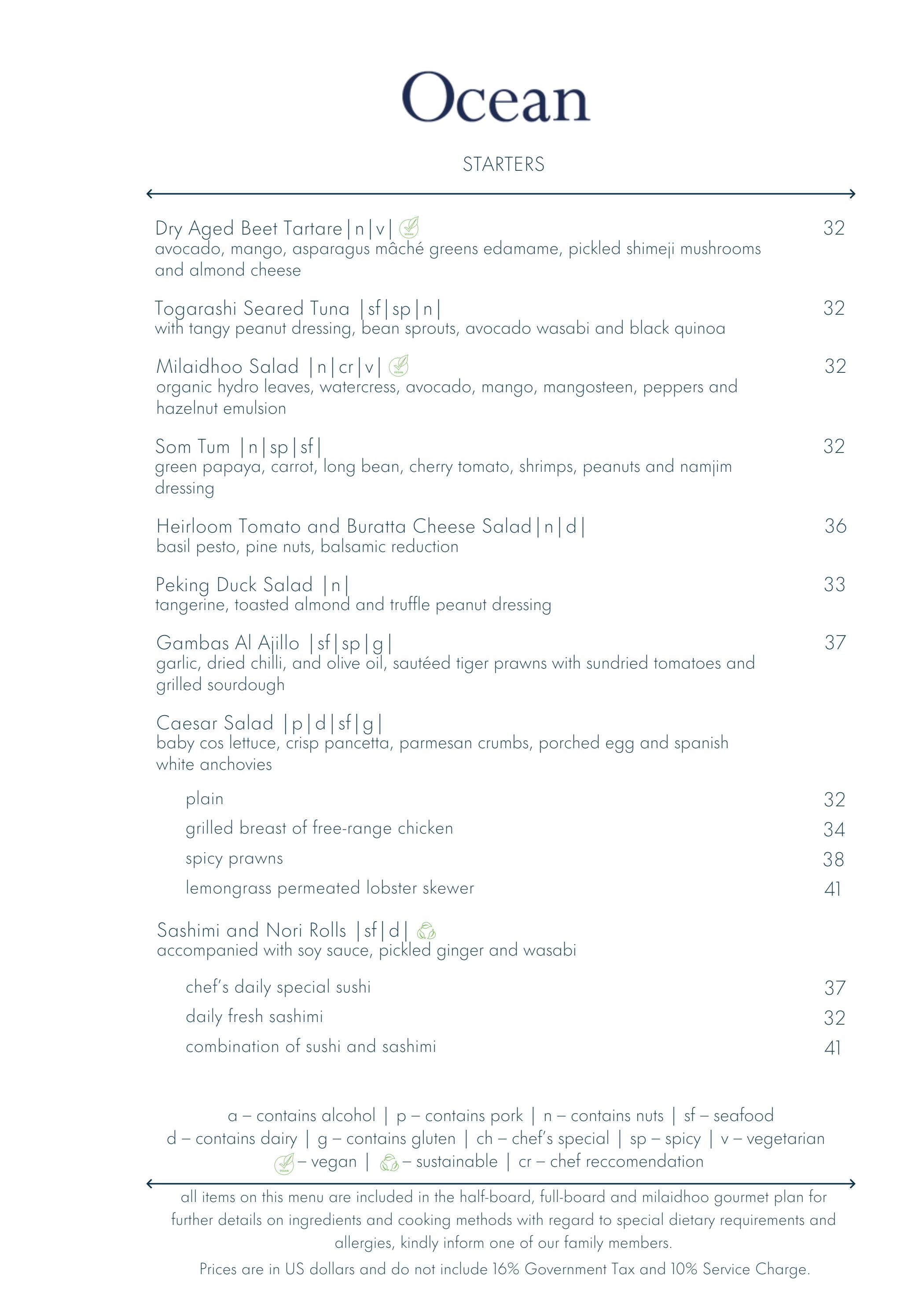 Ocean Restaurant Dinner Menu by milaidhoo - Issuu