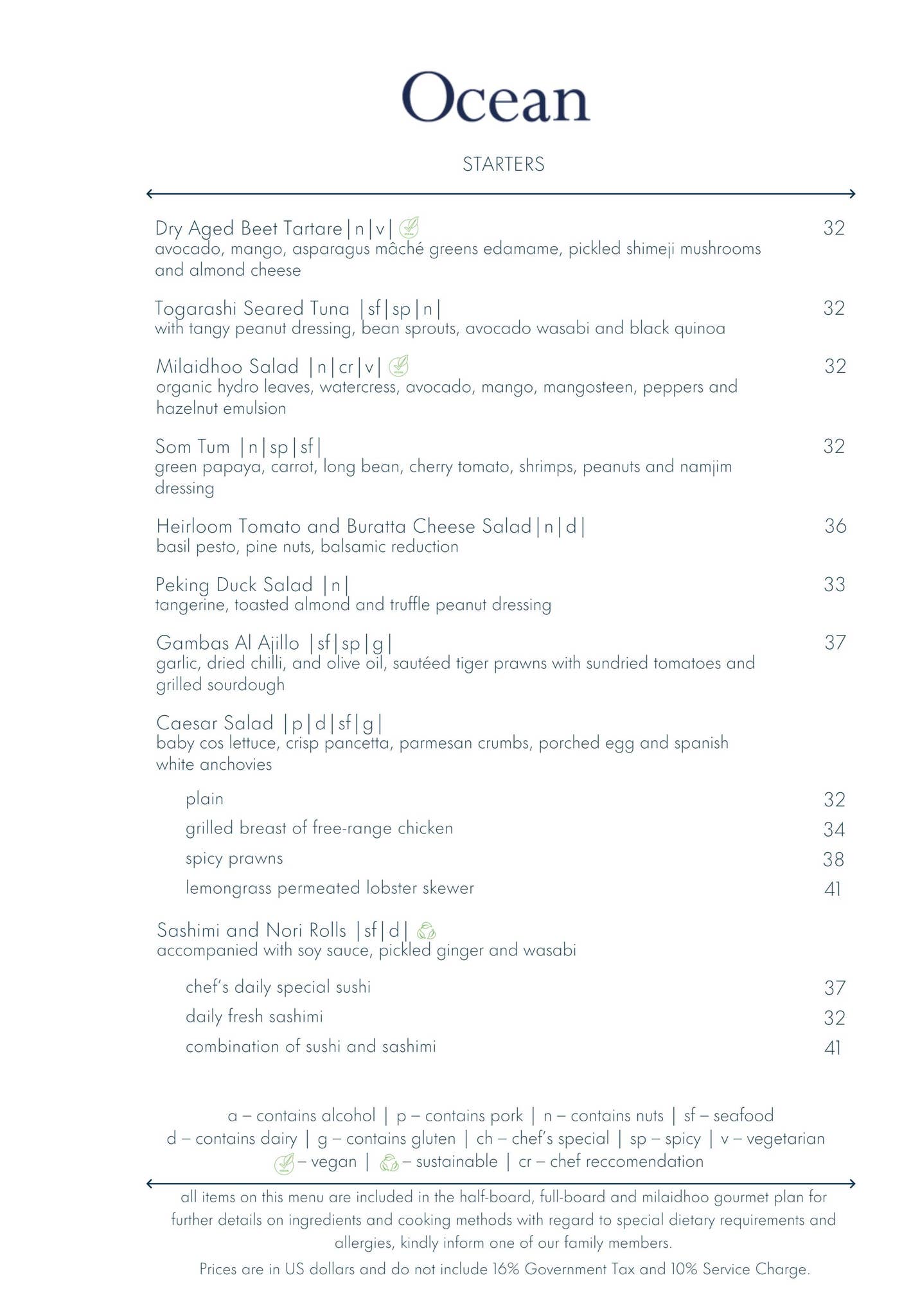 Ocean Restaurant Dinner Menu by milaidhoo - Issuu