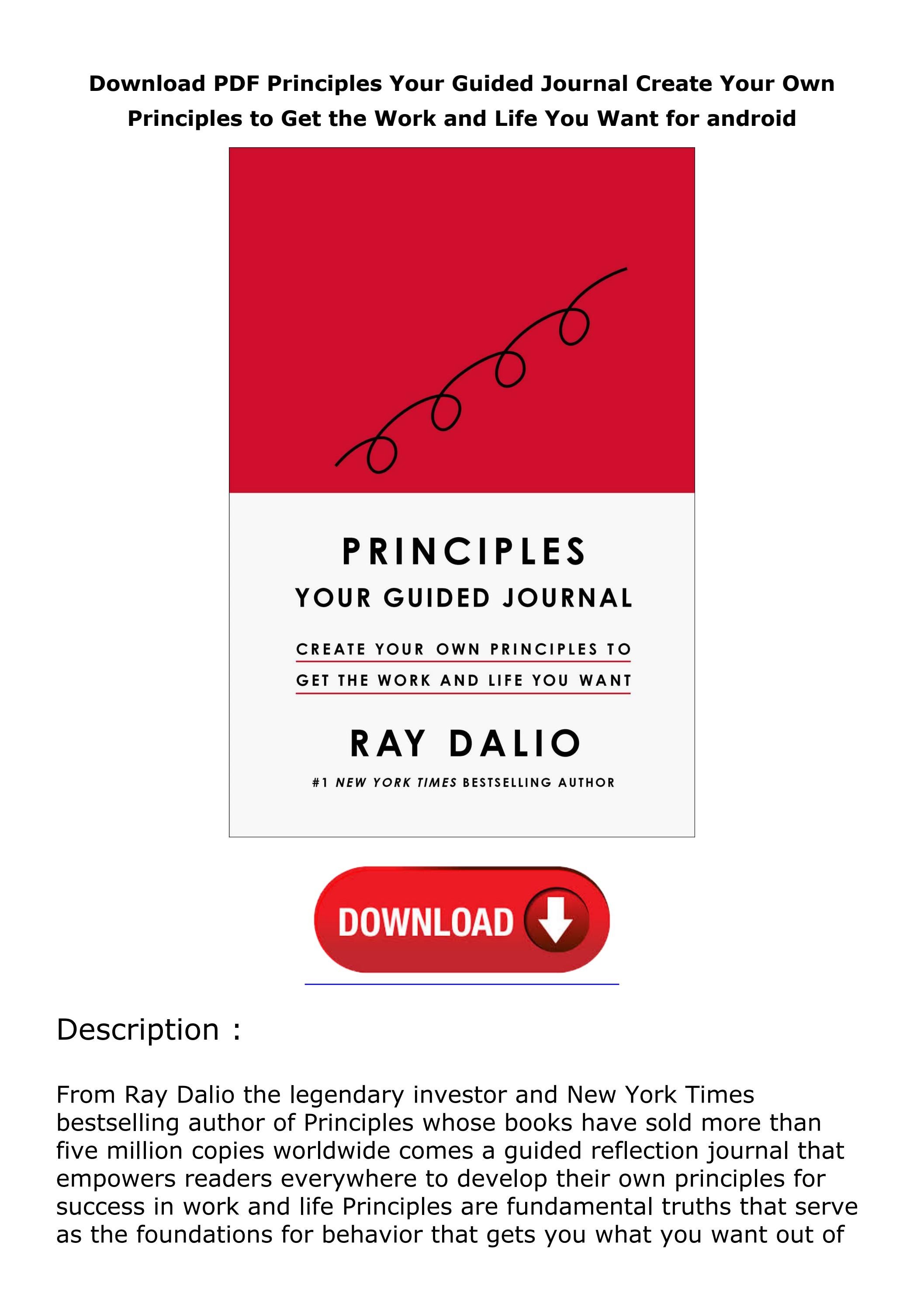 full] download️⚡(pdf) Principles Your Guided Journal Create Your Own ...