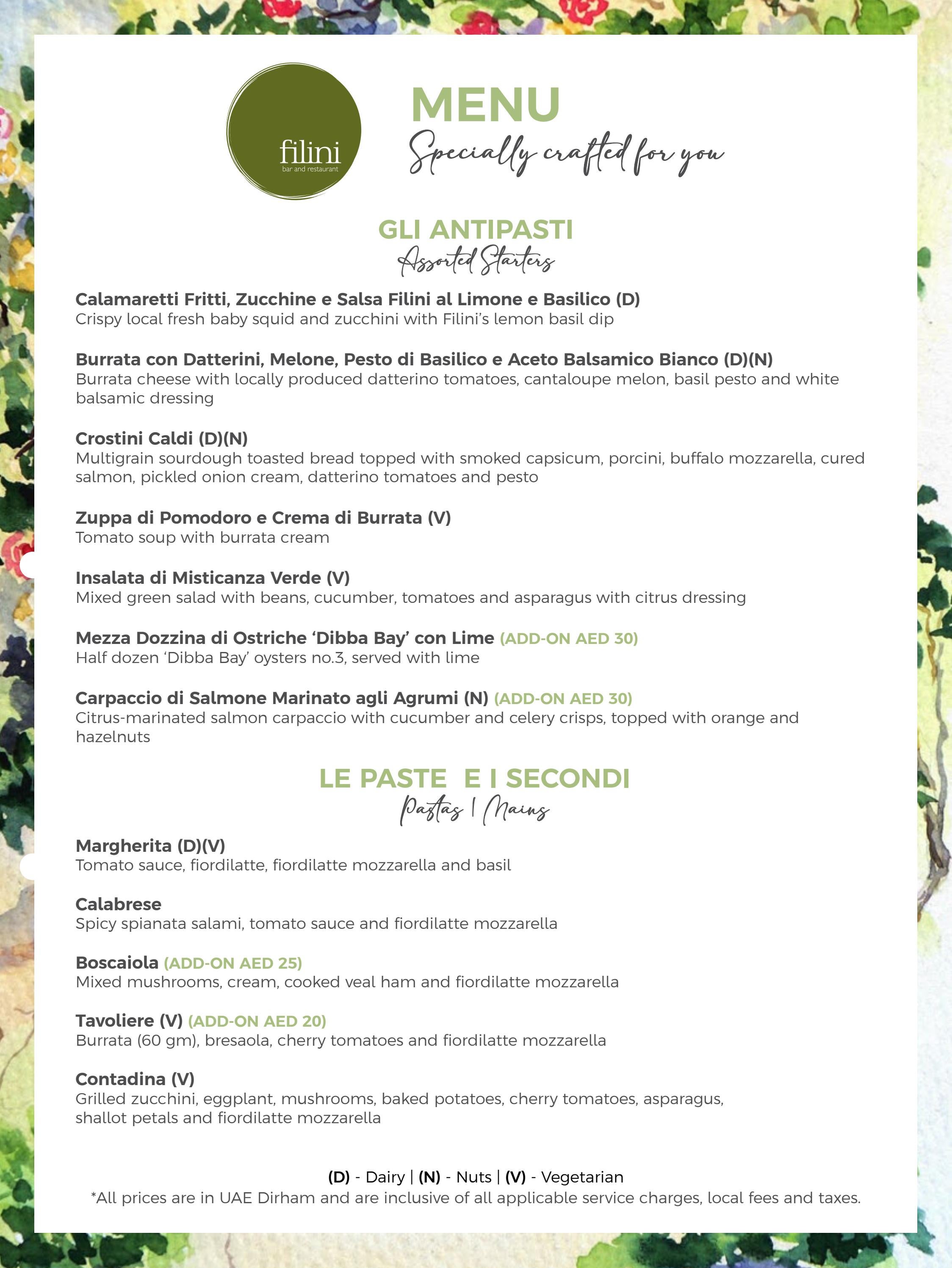 Filini HB Menu by Yas Plaza Hotels - Issuu