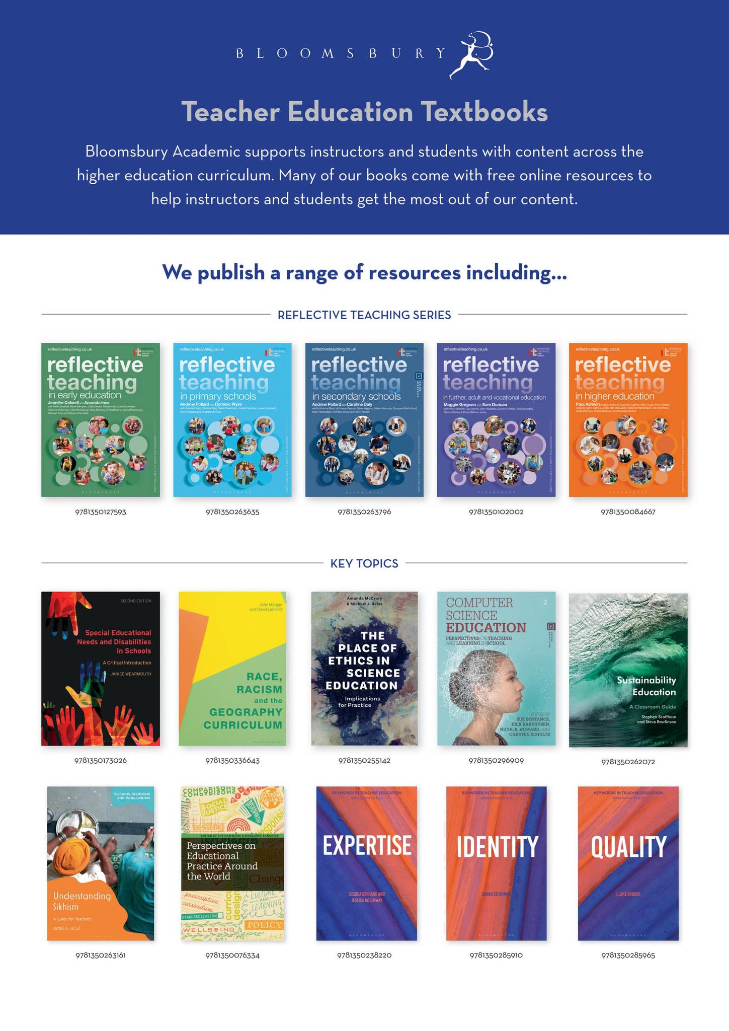 Teacher Education Textbooks flyer by Bloomsbury Publishing - Issuu