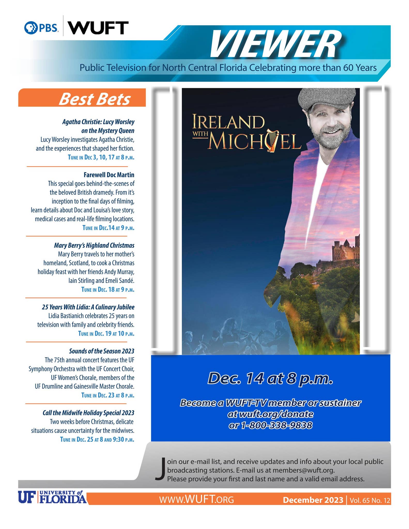 WUFT TV Viewer Guide - December 2023 by UF CJC - Issuu