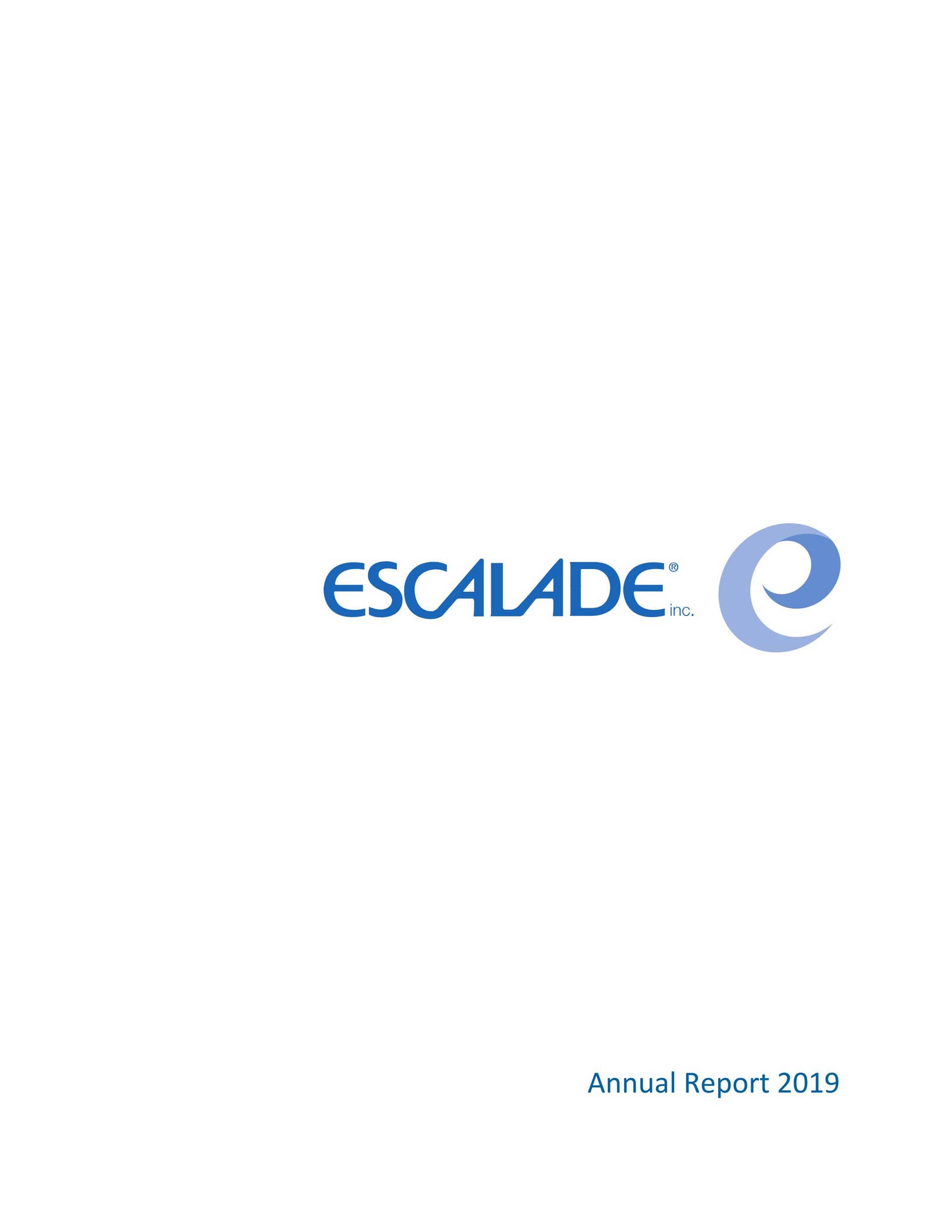 2019 Escalade INC. Annual Report by Escalade Sports - Issuu