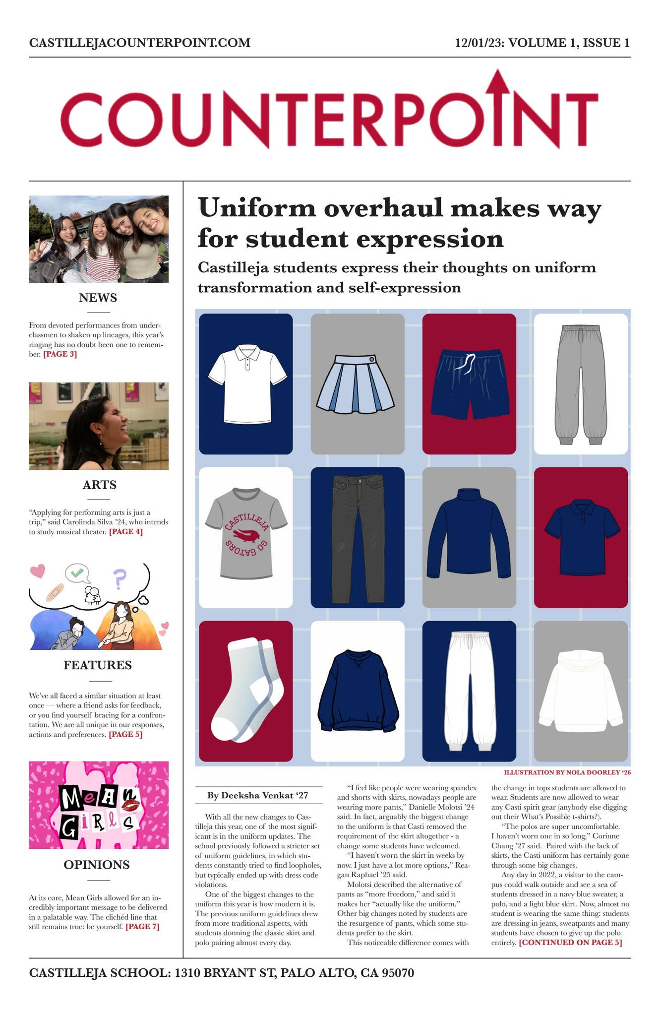 Castilleja Counterpoint Volume 1, Issue 1 by Castilleja Counterpoint - Issuu