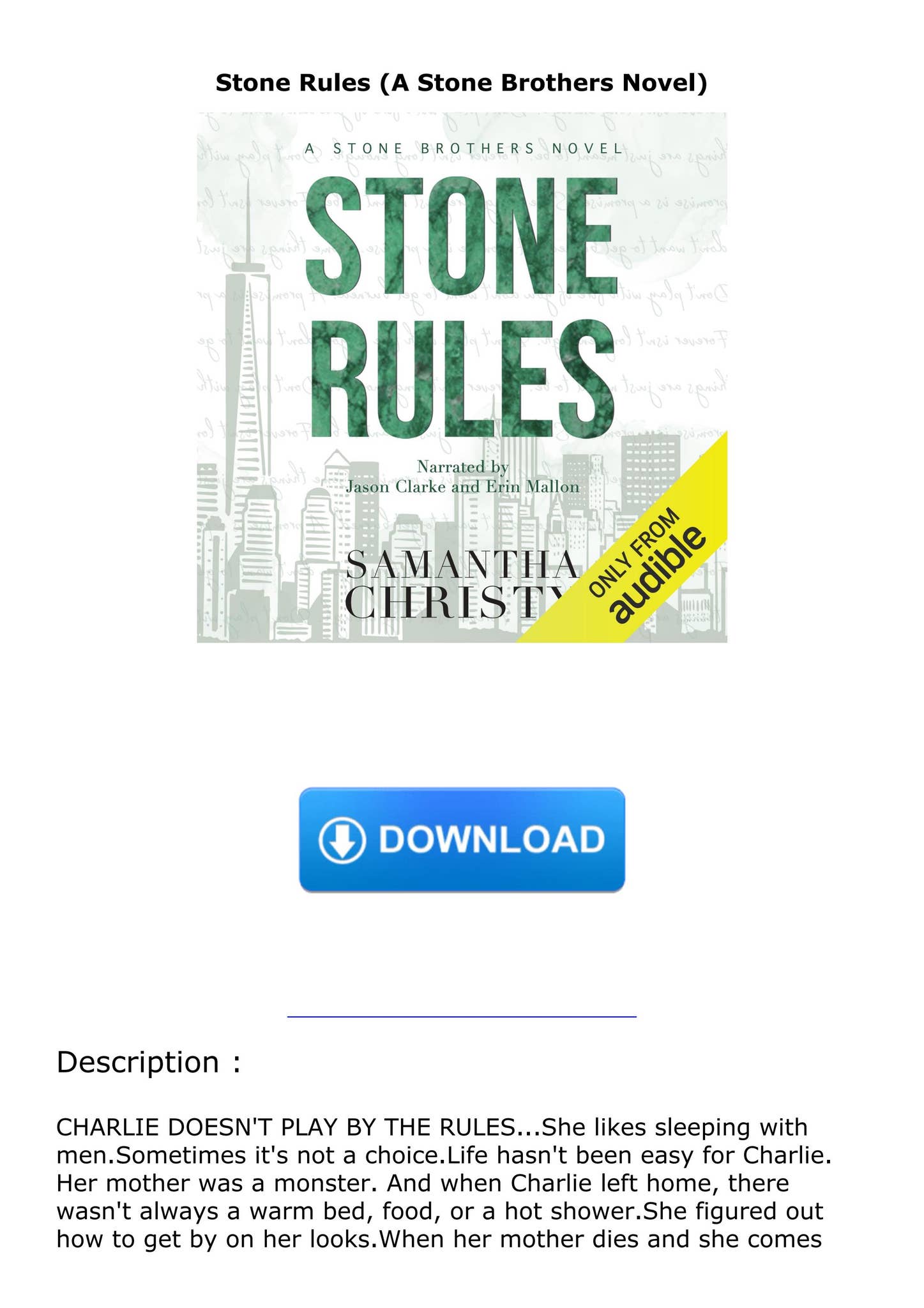 [PDF] DOWNLOAD Stone Rules (A Stone Brothers Novel) by majorcunningham ...