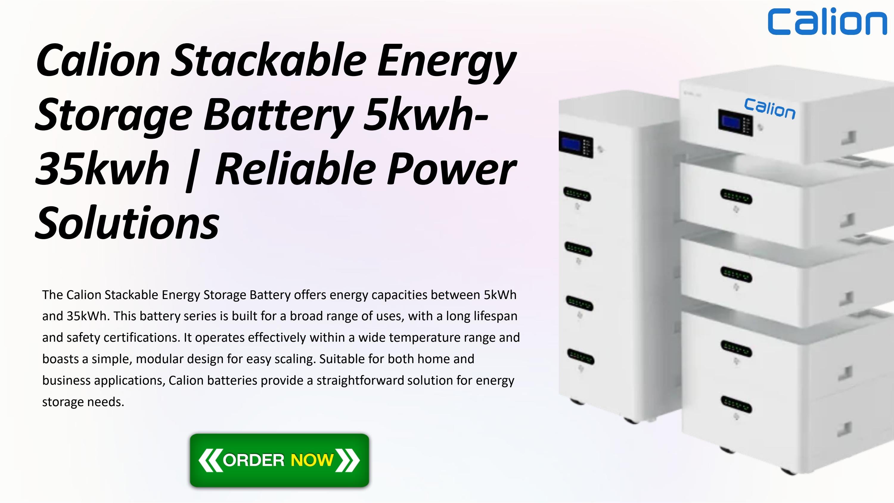 Calion Stackable Energy Storage Battery | 5kWh-35kWh – CalionPower by ...