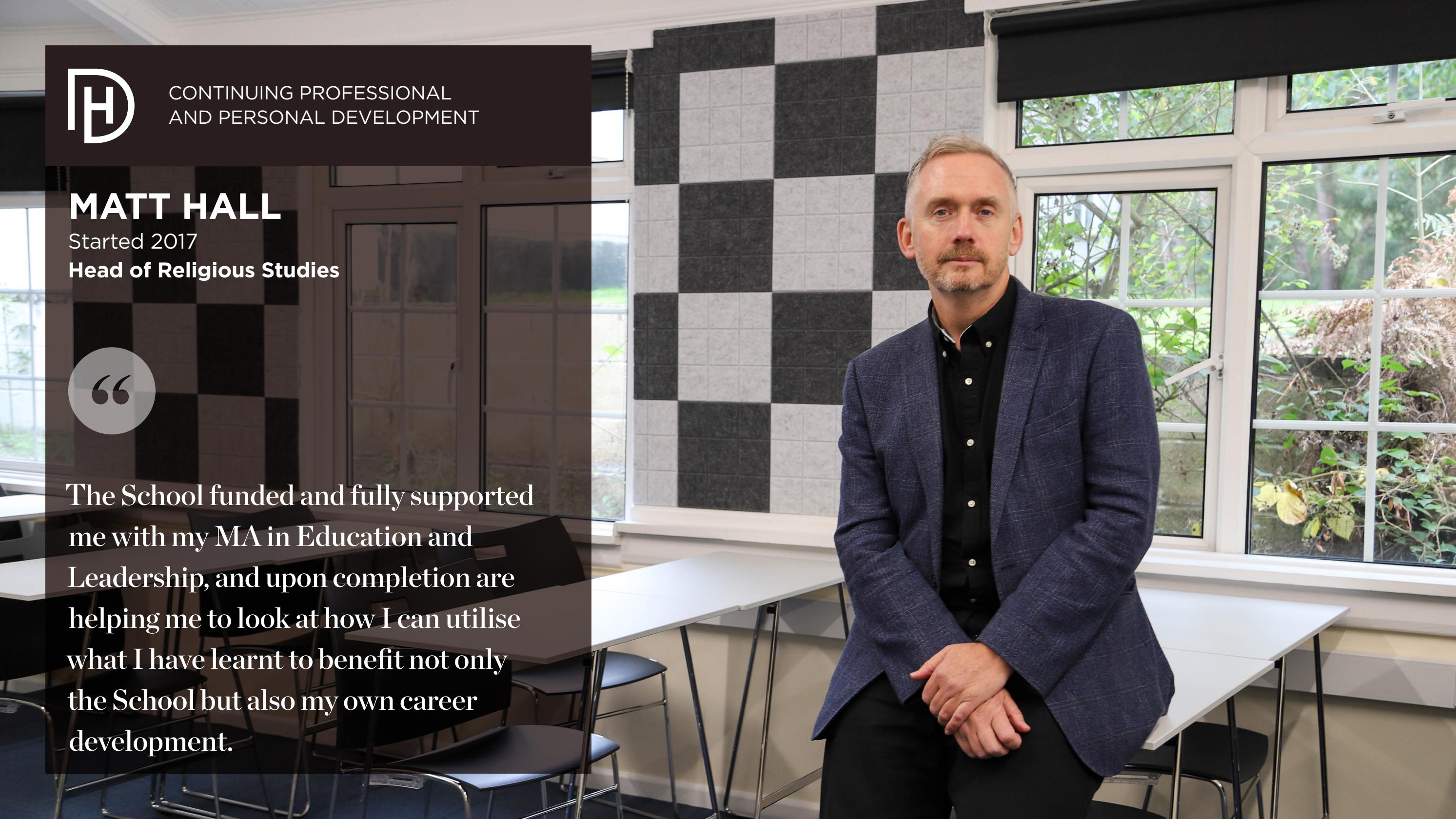 DH Staff CPD Profile: Matt Hall by Downe House School - Issuu