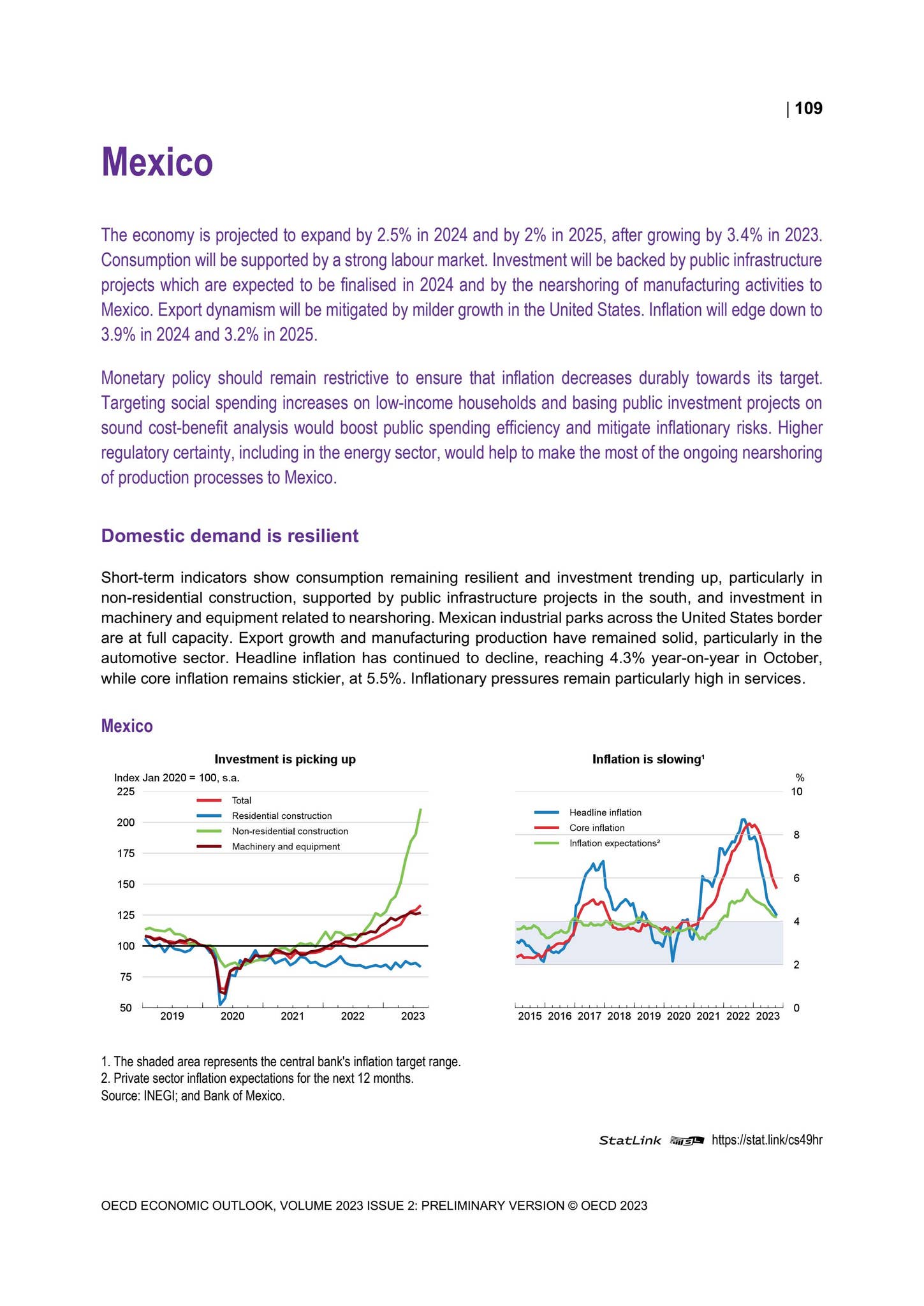 Mexico projection note OECD Economic Outlook November 2023 by OECD - Issuu