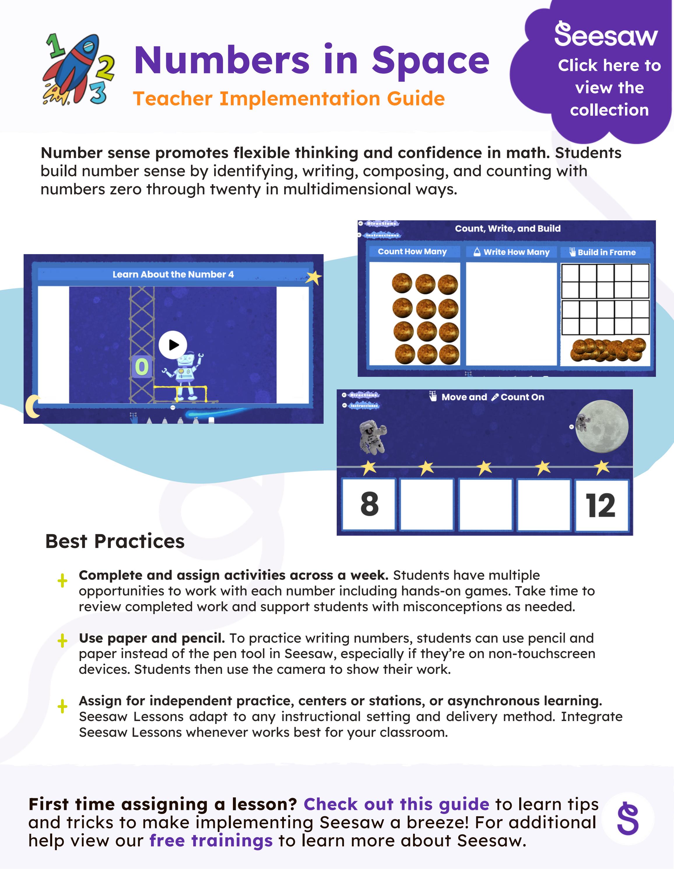Numbers in Space Implementation Guide by seesawlearning - Issuu