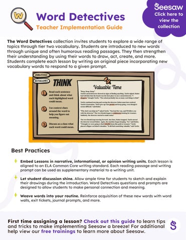 Word Detectives Implementation Guide by seesawlearning - Issuu