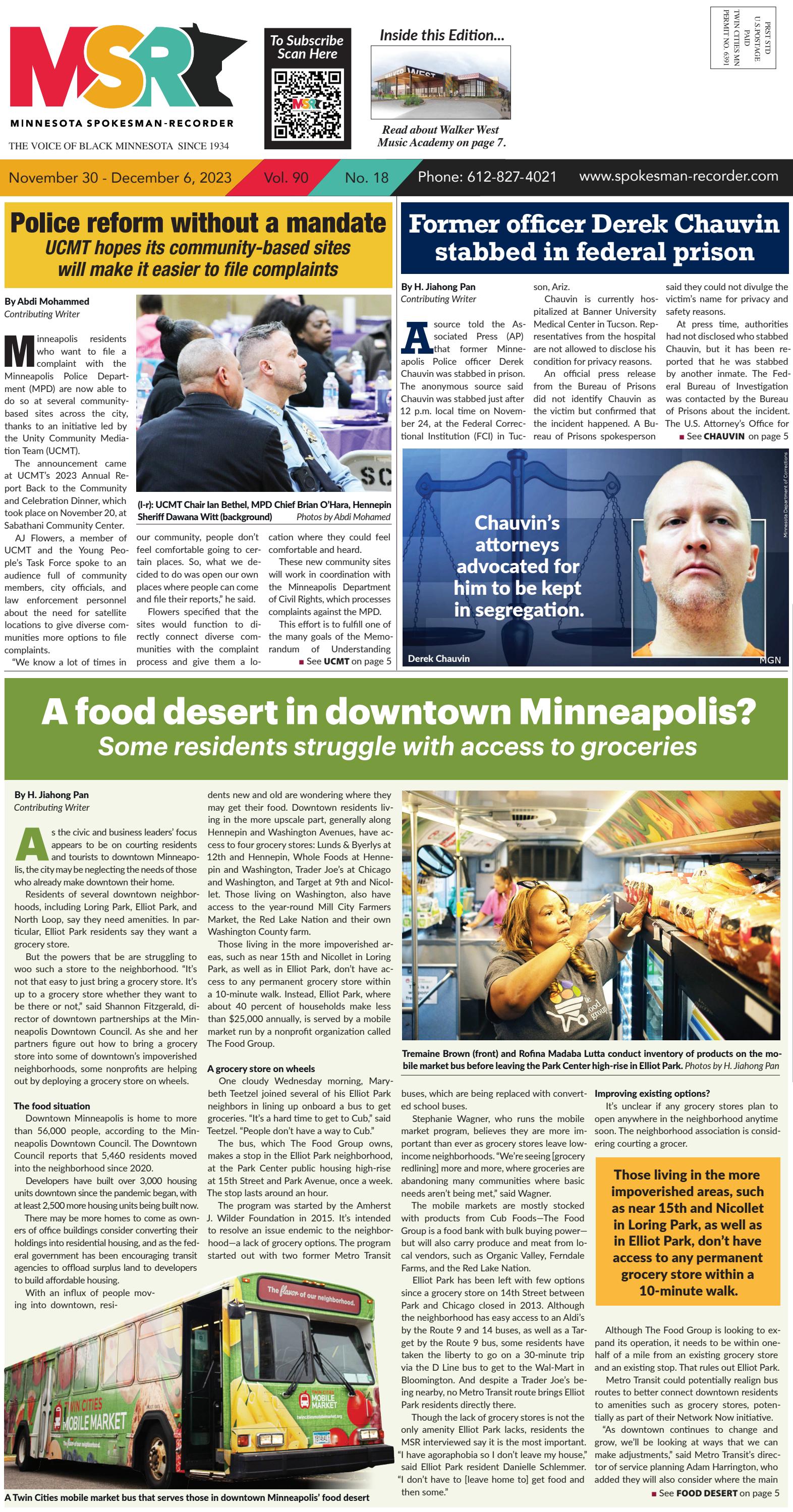 November 30, 2023 - MN Spokesman-Recorder by MN Spokesman Recorder - Issuu
