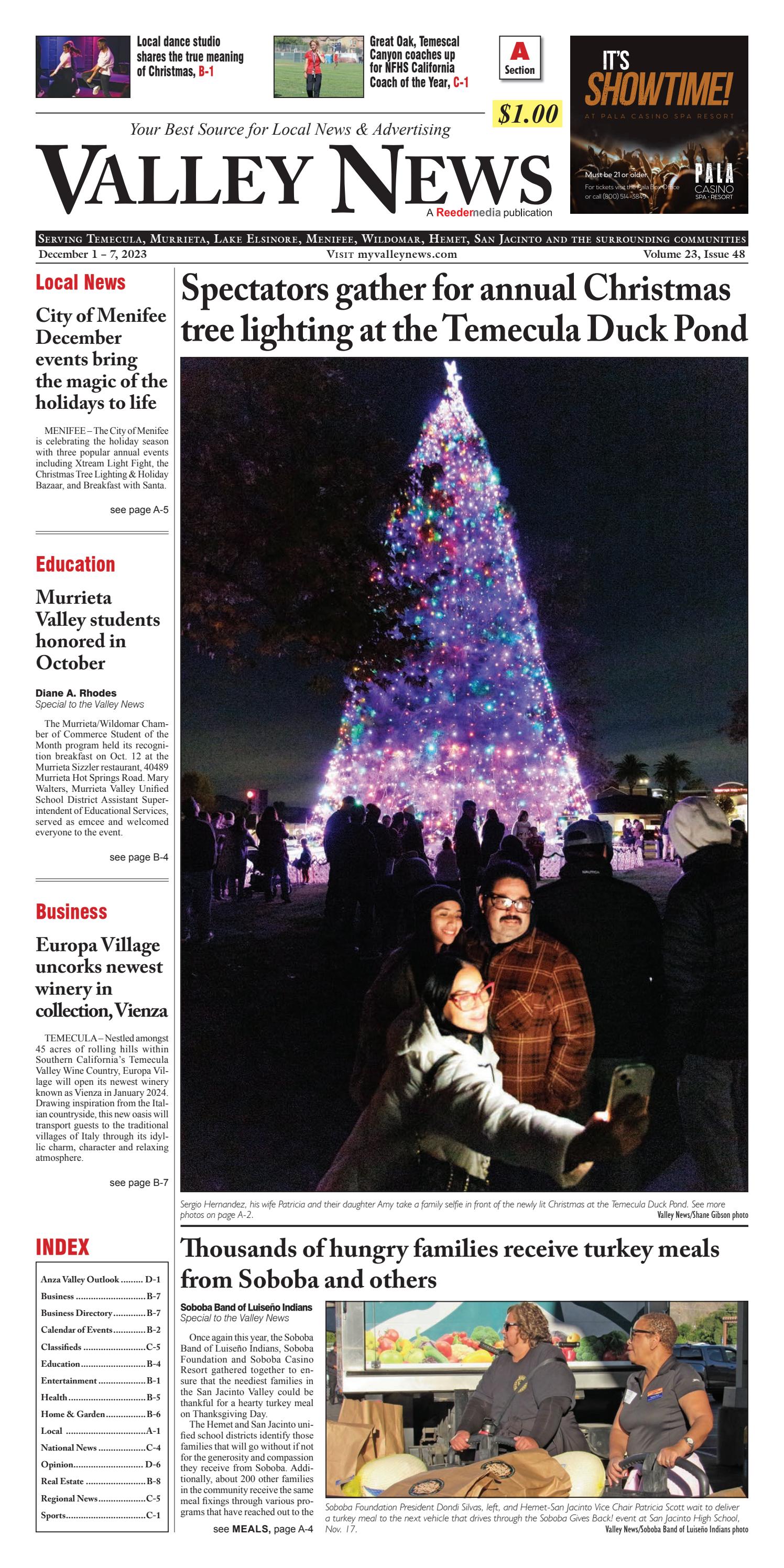 Valley News - December 1, 2023 by Village News, Inc. - Issuu