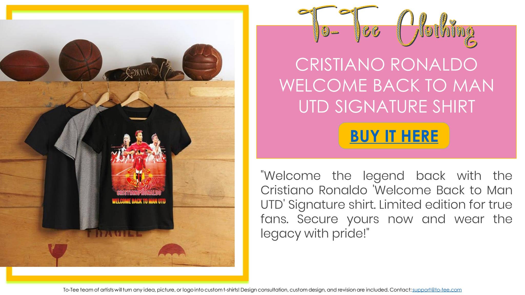 Cristiano Ronaldo welcome back to Man UTD signature shirt by ...