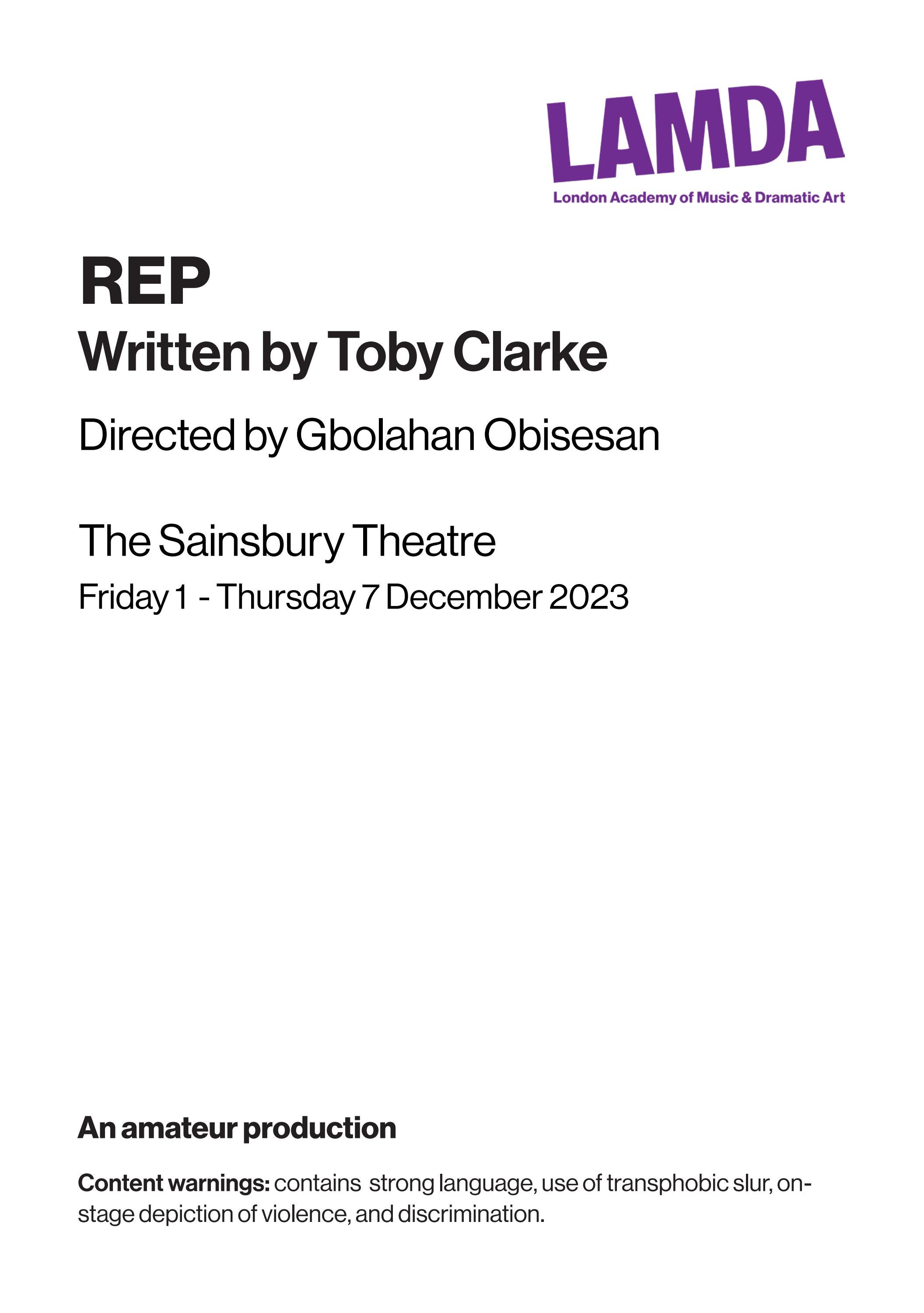 REP (Cast Sheet) by LAMDA - Issuu