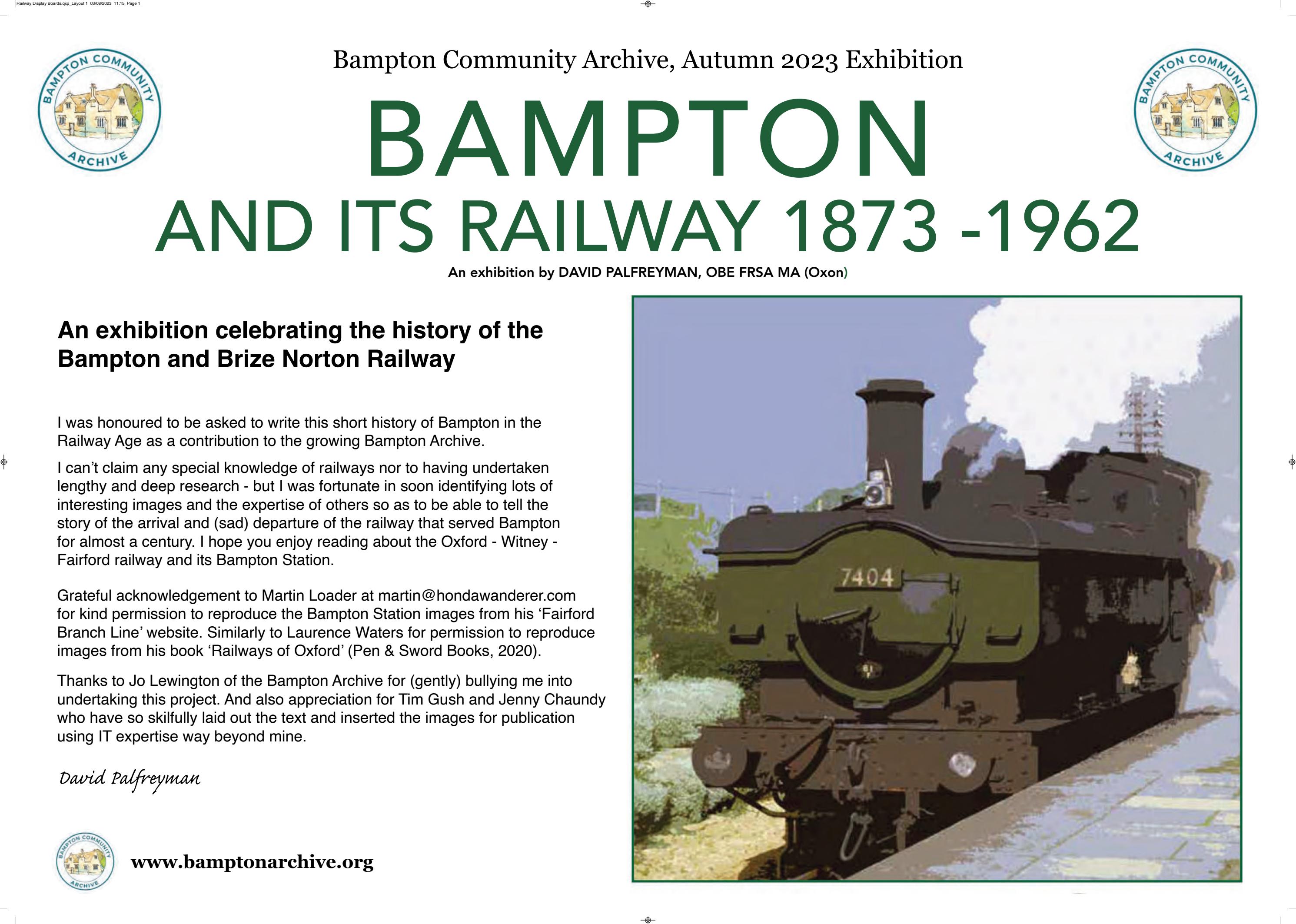 Bampton and its Railways 1873 to 1962 by David Palfreyman by ...