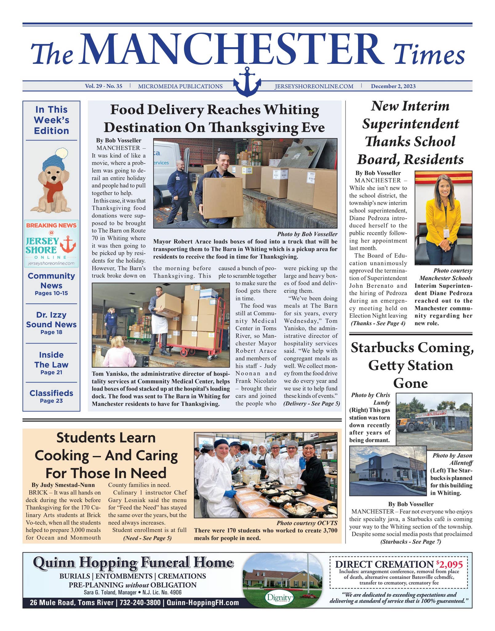 2023-12-02 - The Manchester Times by Jersey Shore Online - Issuu